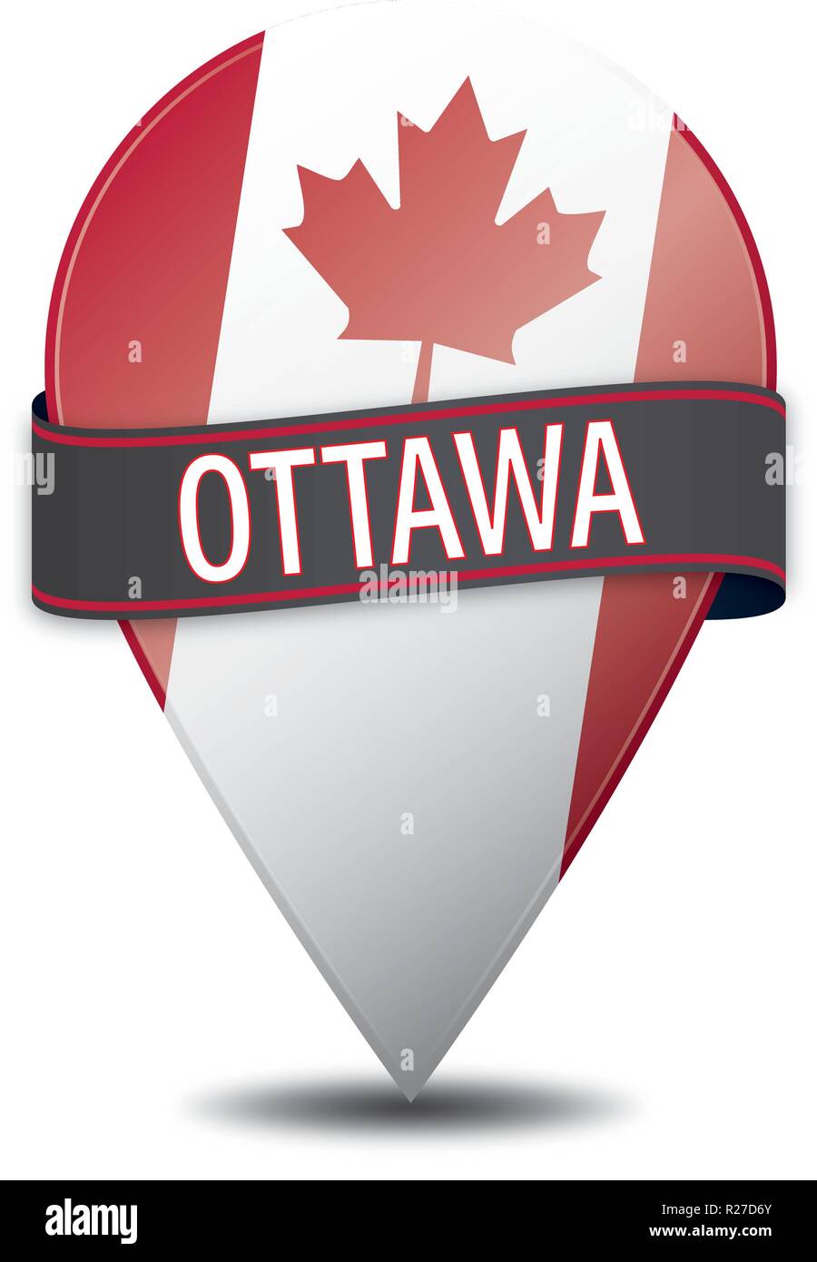 glossy navigation pin with white background Stock Vector Image & Art ...