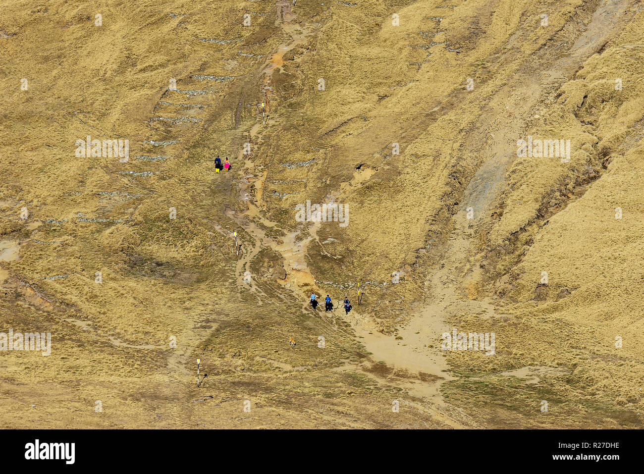 Route to Babele on Plateau Bucegi .National Park Bucegi of Carpathians ...