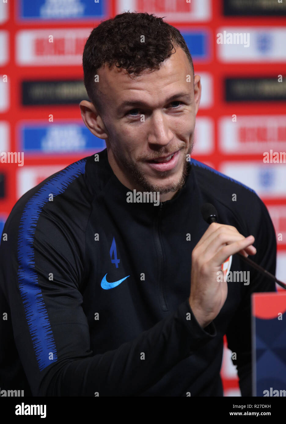 Croatia player Ivan Perisic during the press conference at Wembley ...