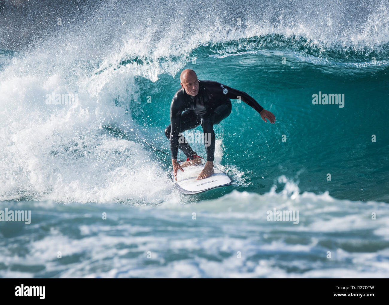 Surfer in action Stock Photo - Alamy