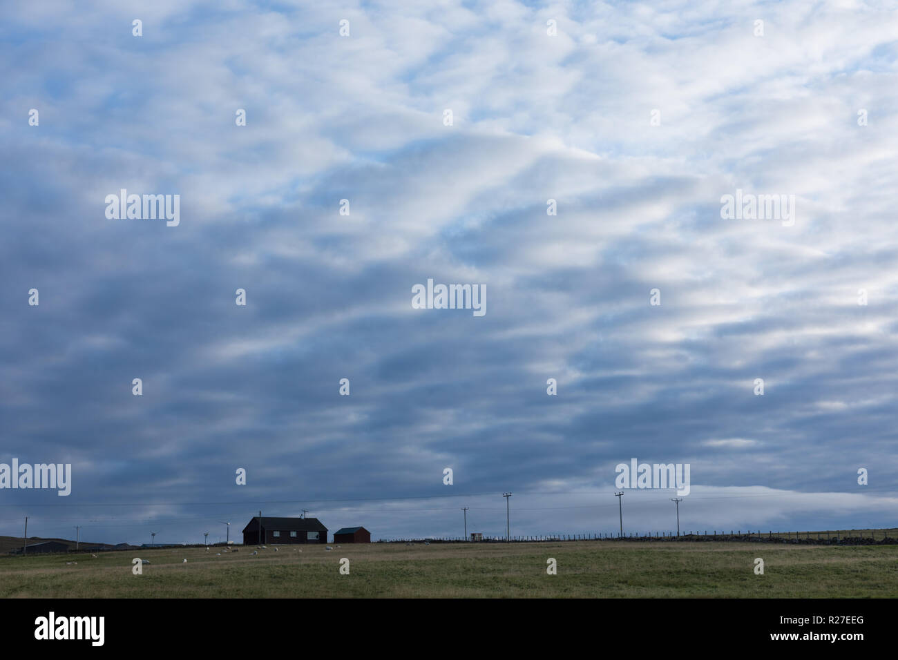 Baltasound harbour, Unst Stock Photo - Alamy
