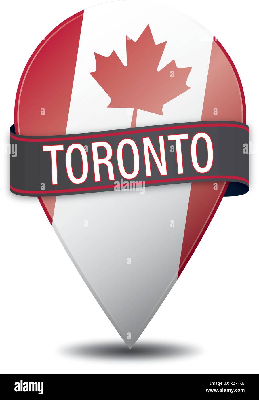 glossy navigation pin with white background Stock Vector Image & Art ...