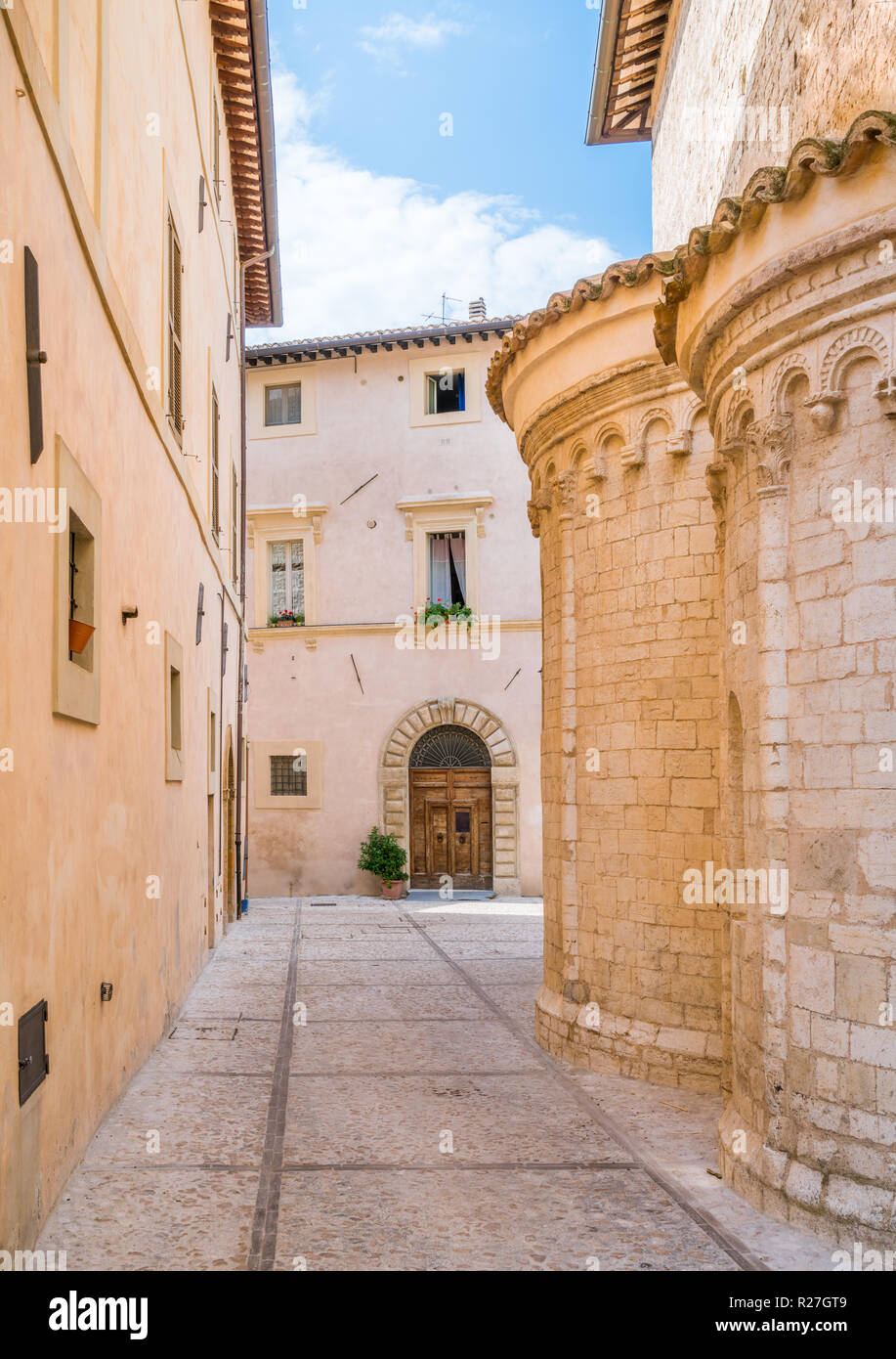 Picturesque sight in Trevi, ancient village in the Umbria region of ...