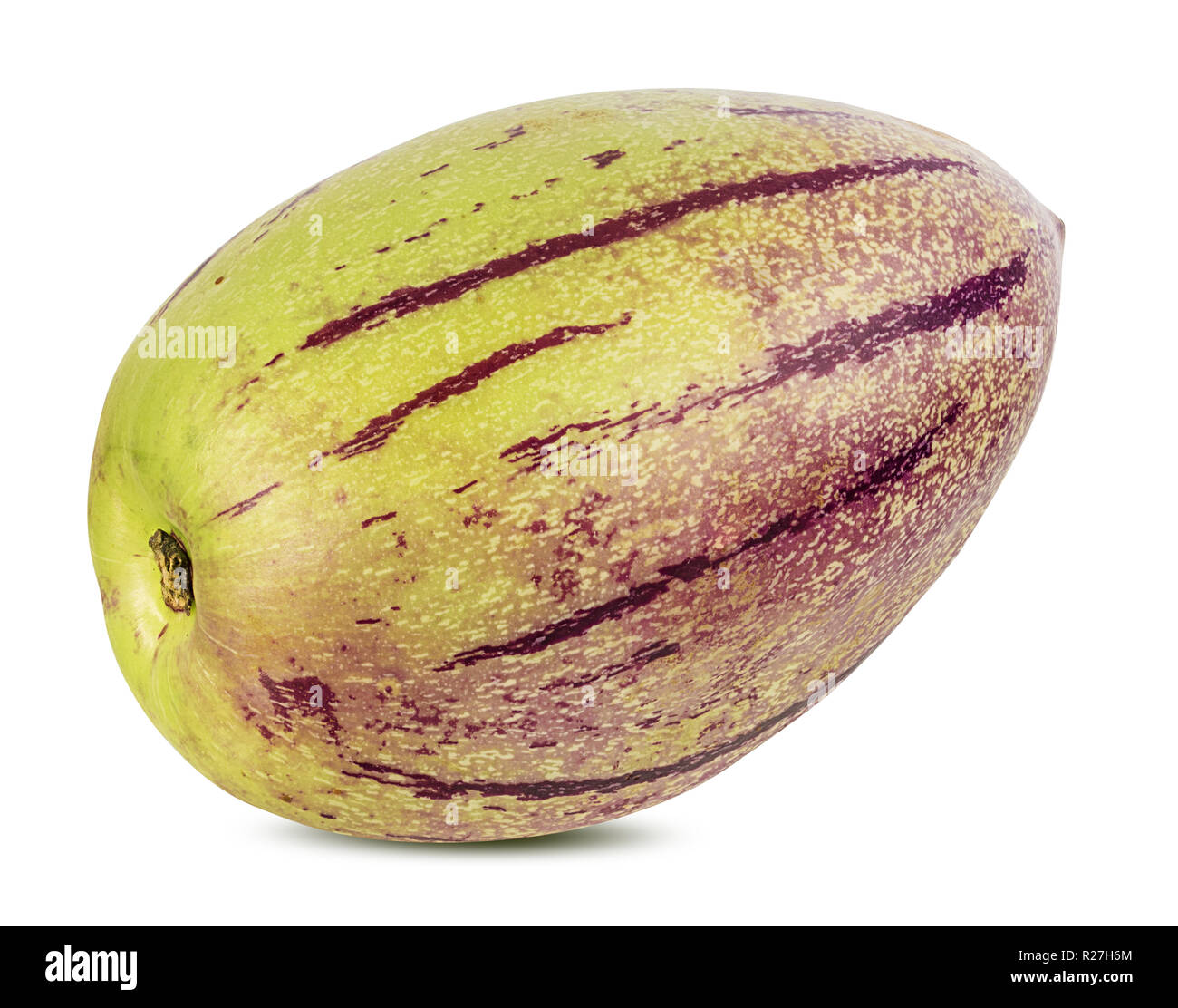 Pepino melon fruit isolated on white background. Clipping Path Stock ...