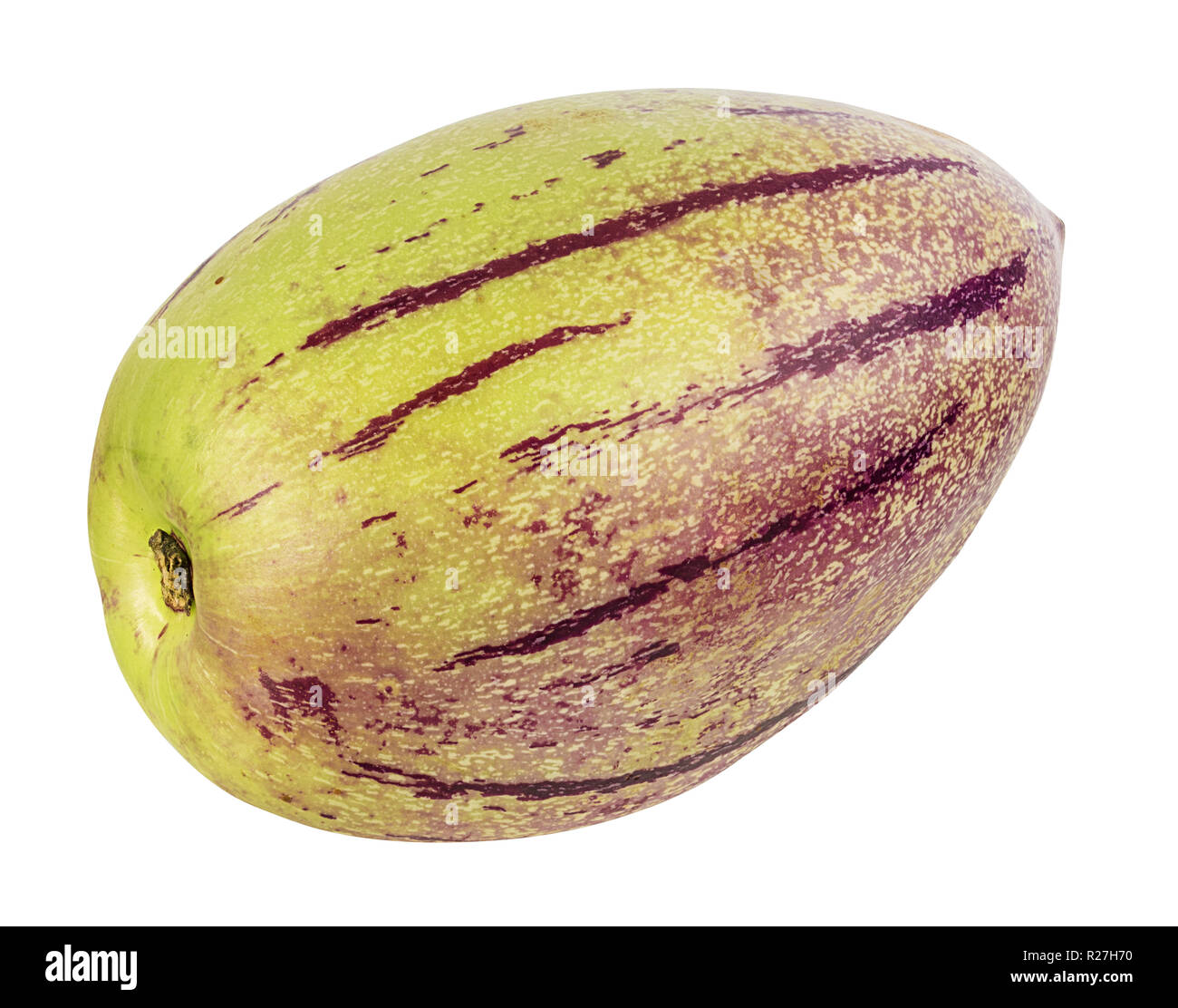 Pepino melon fruit isolated on white background. Clipping Path Stock ...