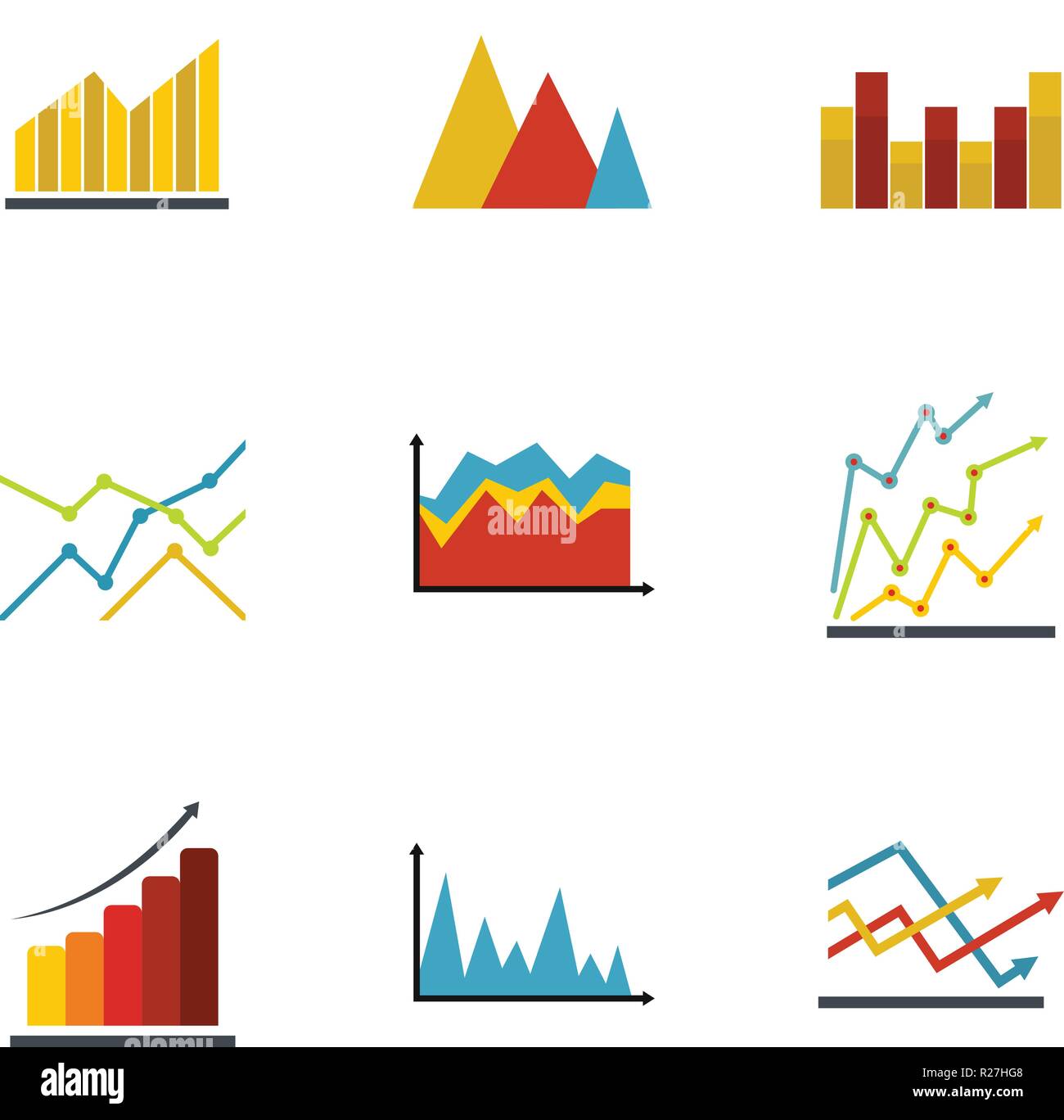 Scheme icons set. flat set of 9 scheme vector icons for web isolated on ...
