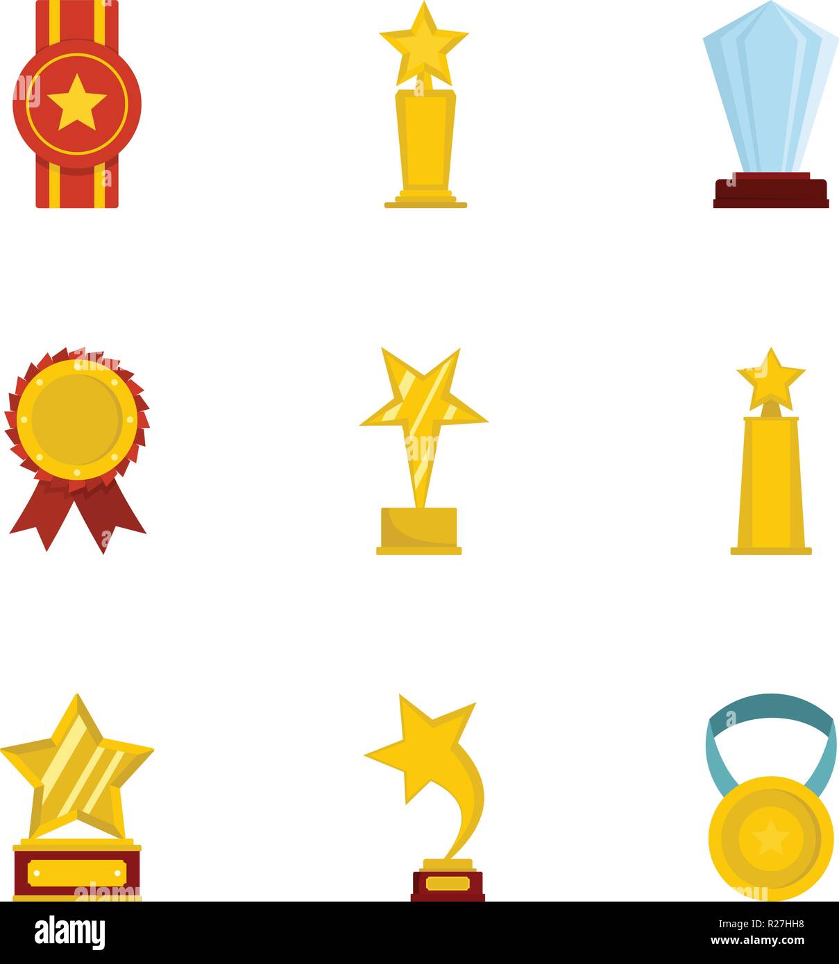 Lay icons set. Cartoon set of 9 lay vector icons for web isolated on ...