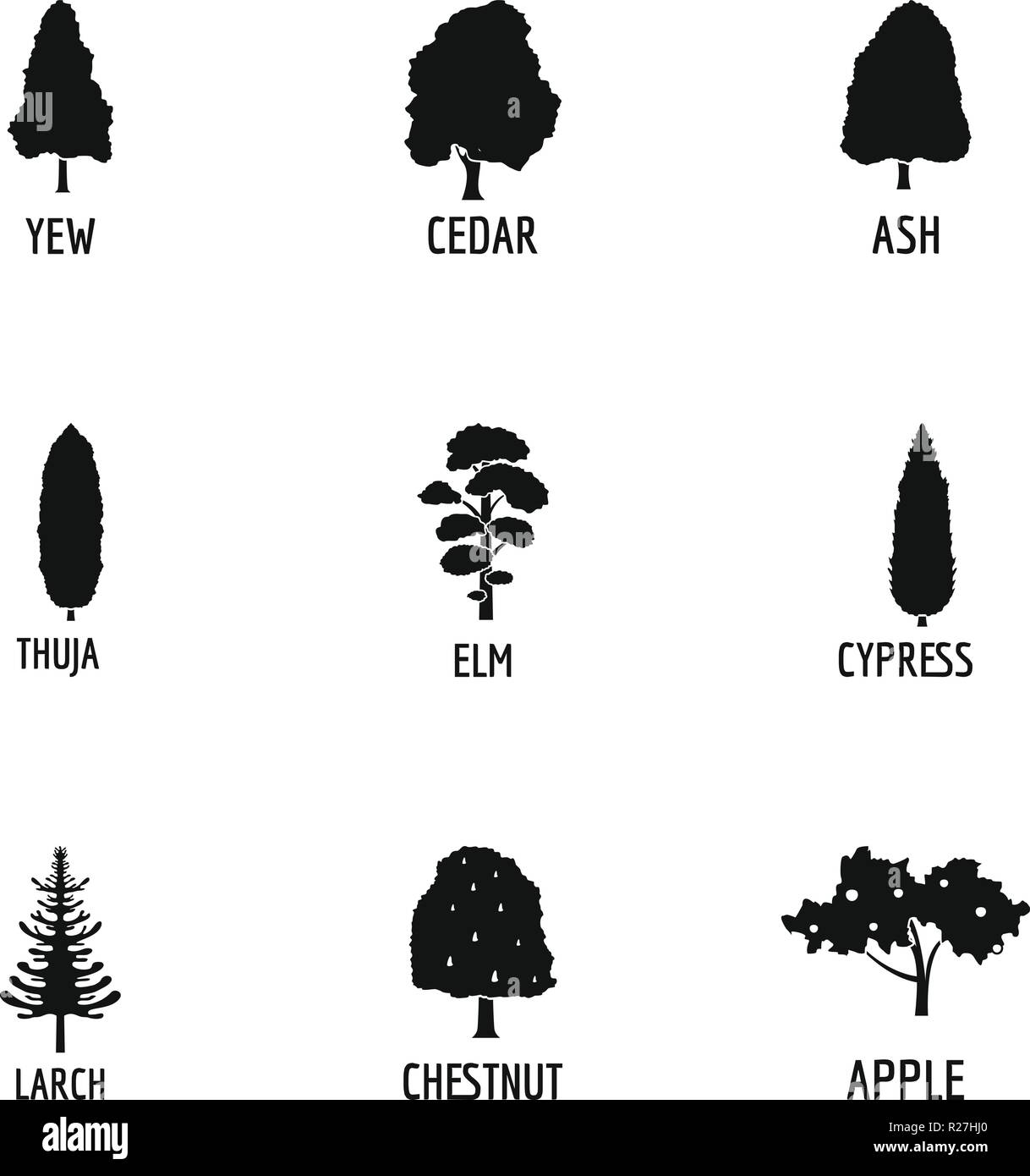 Forest industry icons set. Simple set of 9 forest industry vector icons ...