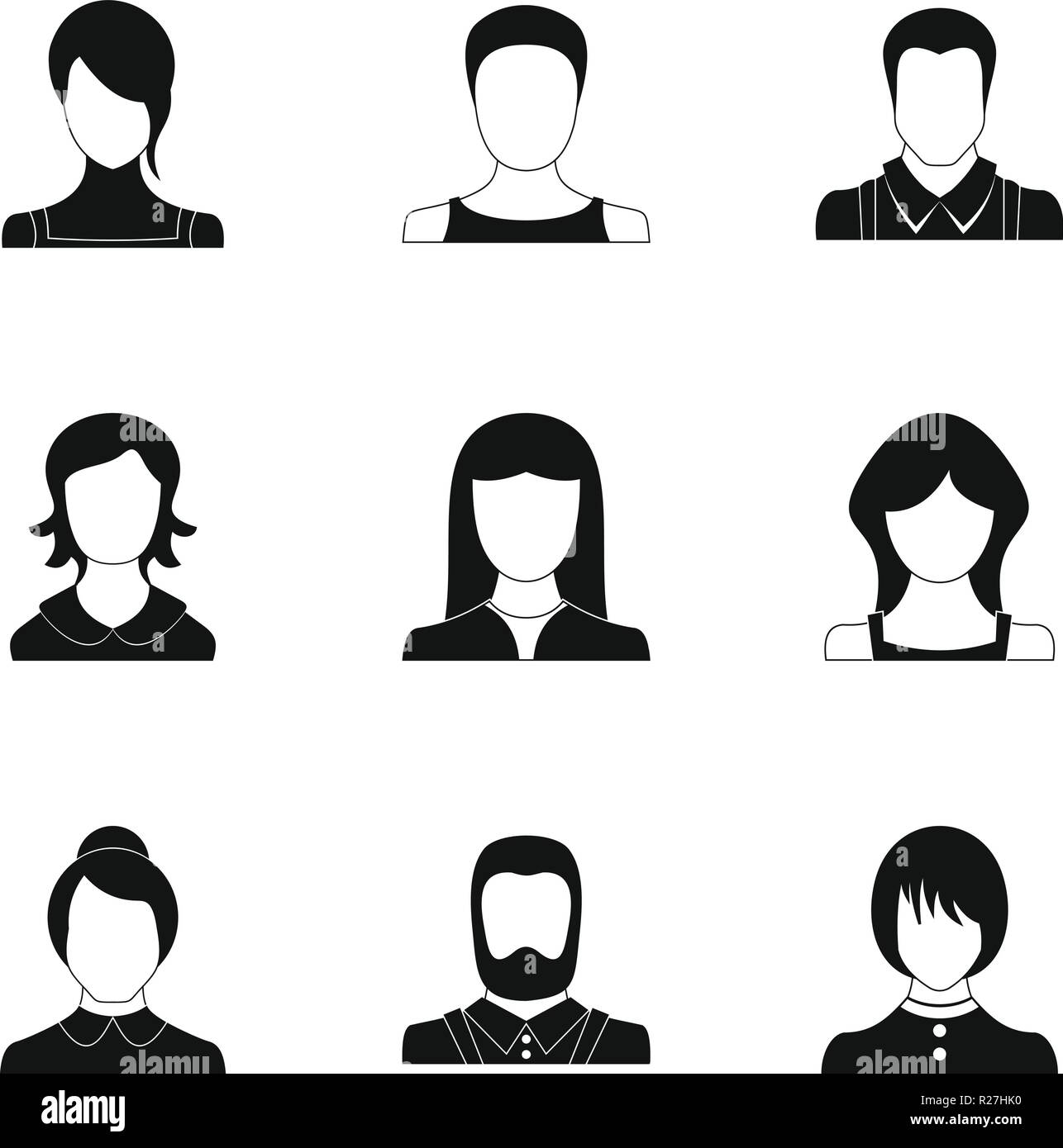 Graven icons set. Simple set of 9 graven vector icons for web isolated ...