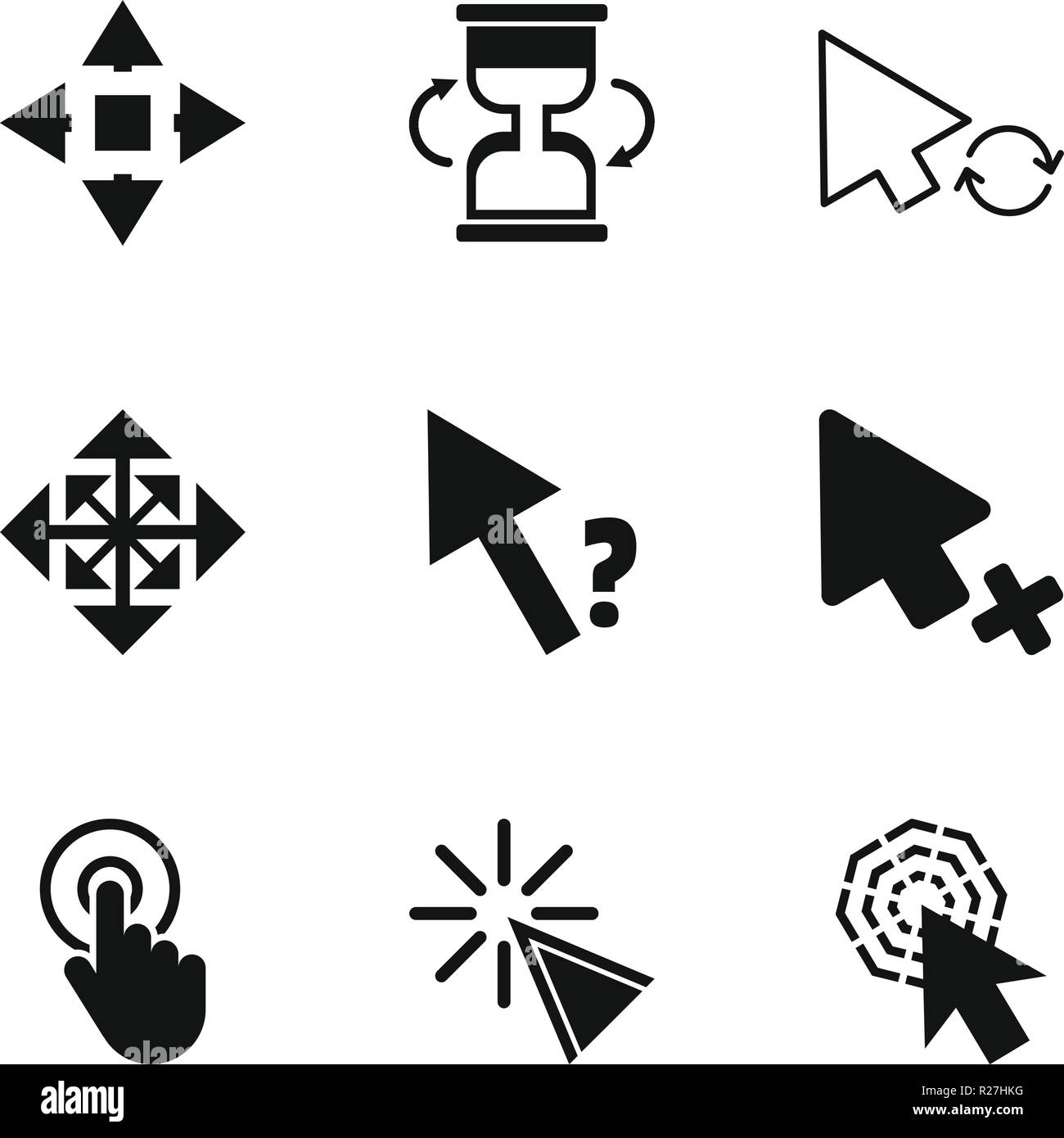 Boom icons set. Simple set of 9 boom vector icons for web isolated on ...
