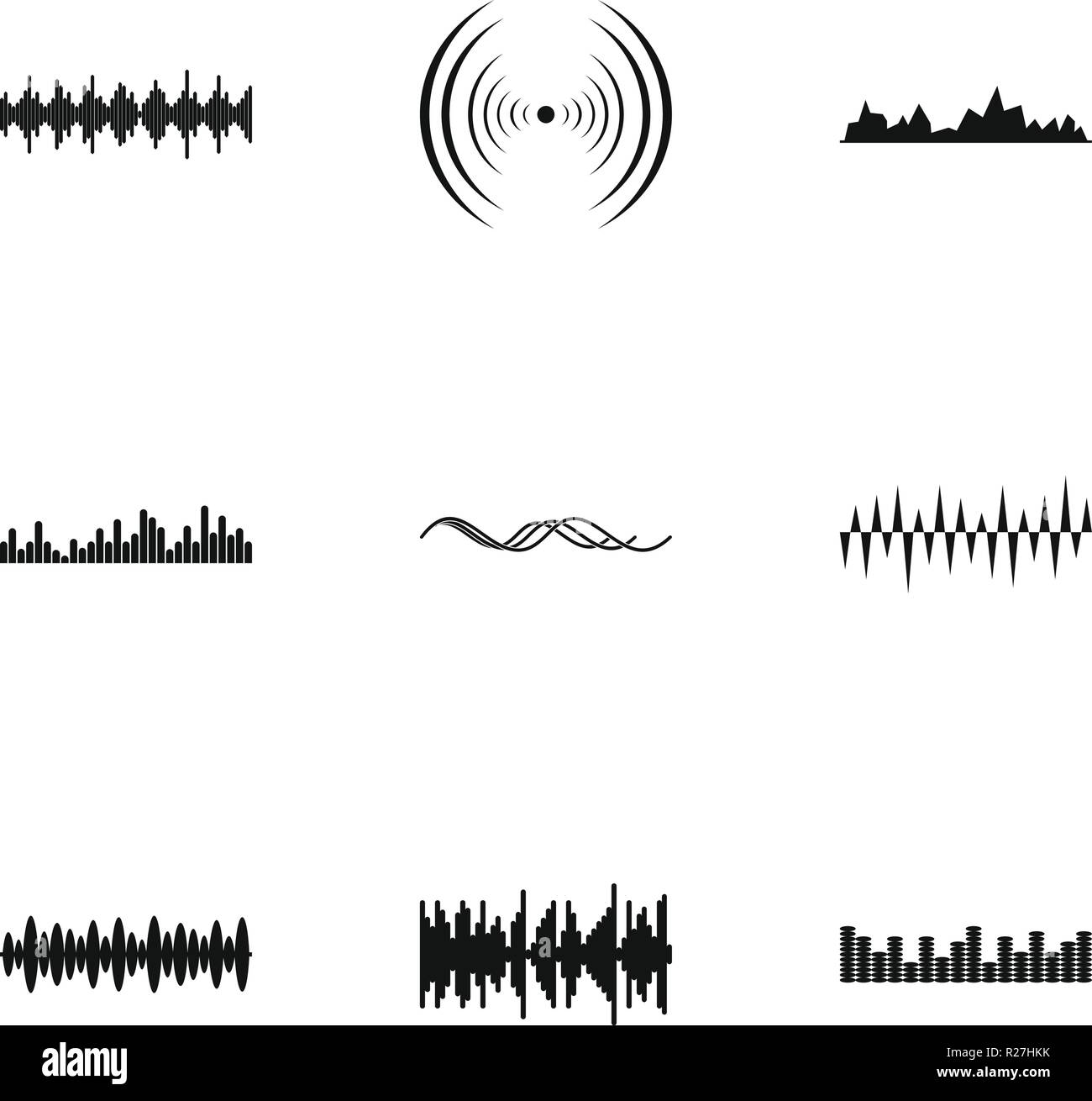 Buzz icons set. Simple set of 9 buzz vector icons for web isolated on ...
