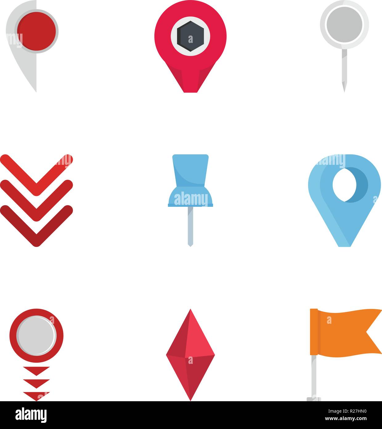Manifestation icons set. flat set of 9 manifestation vector icons for ...