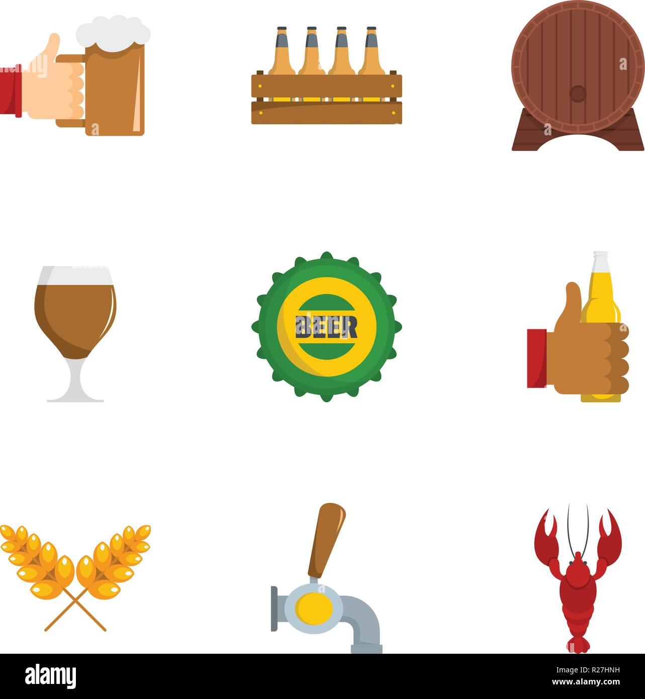 Bite icons set. flat set of 9 bite vector icons for web isolated on ...