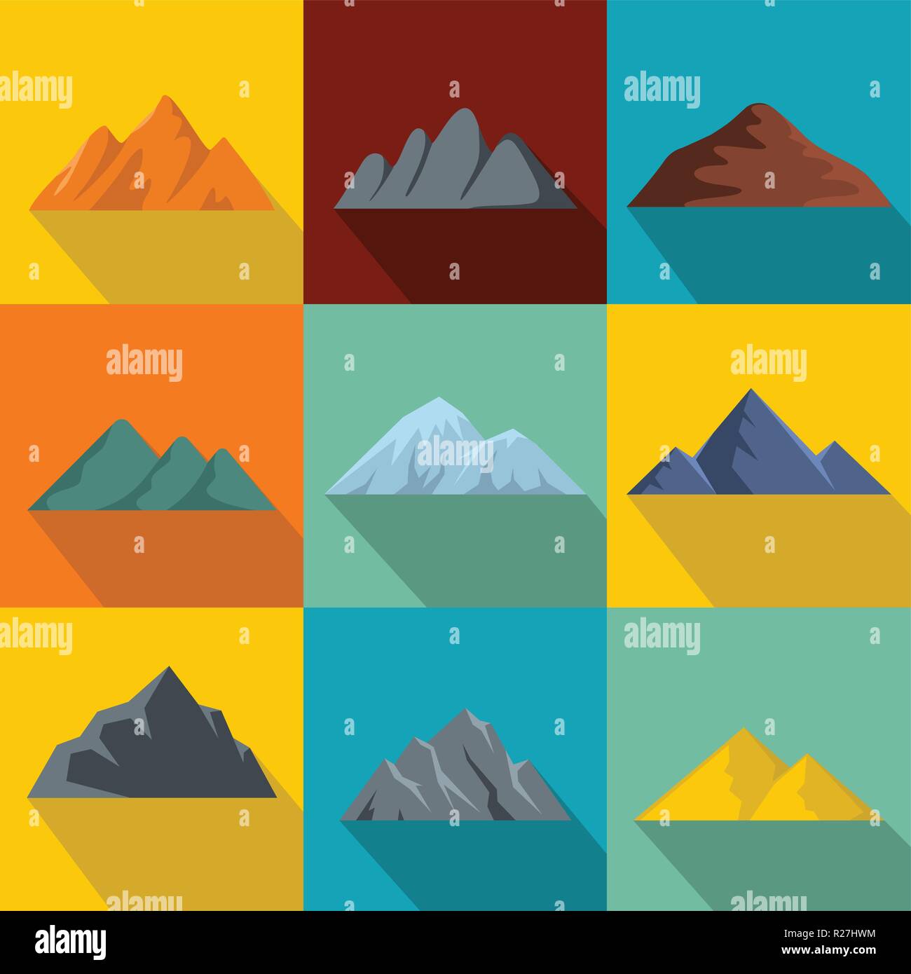 Top icons set. flat set of 9 top vector icons for web isolated on white ...