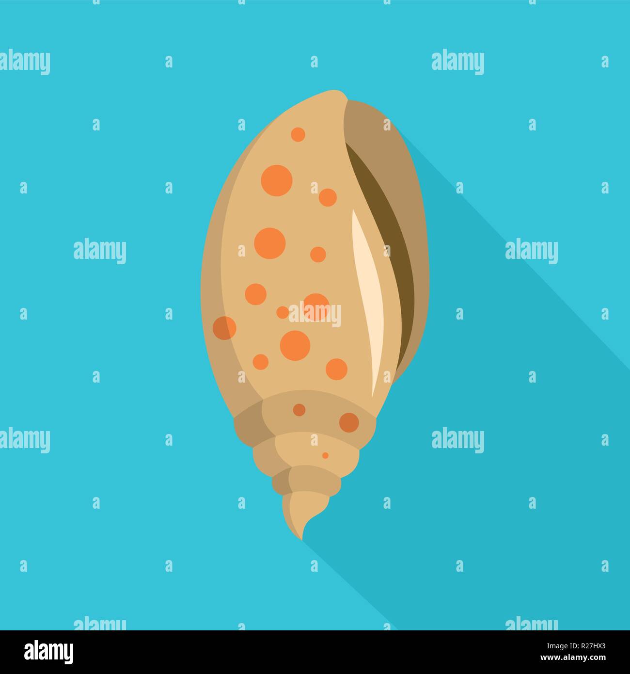 Reef shell icon flat hi-res stock photography and images - Alamy