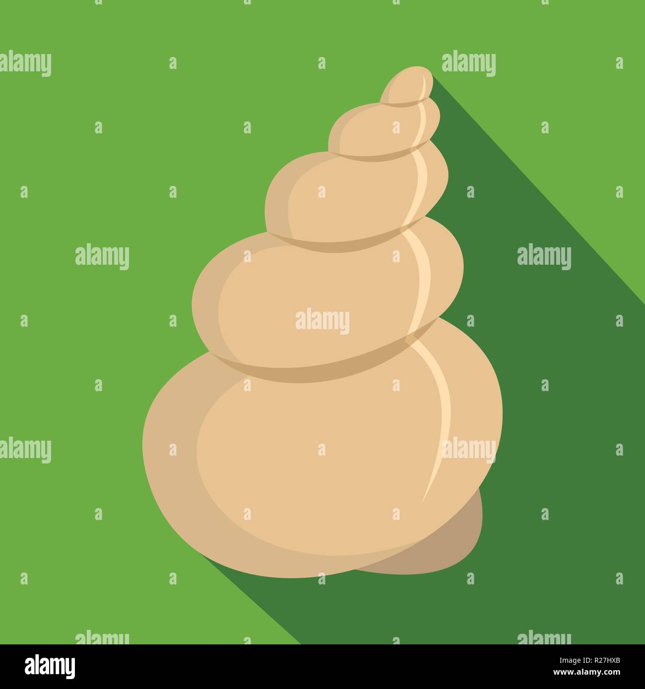 Twisted shell icon. Flat illustration of twisted shell vector icon for ...
