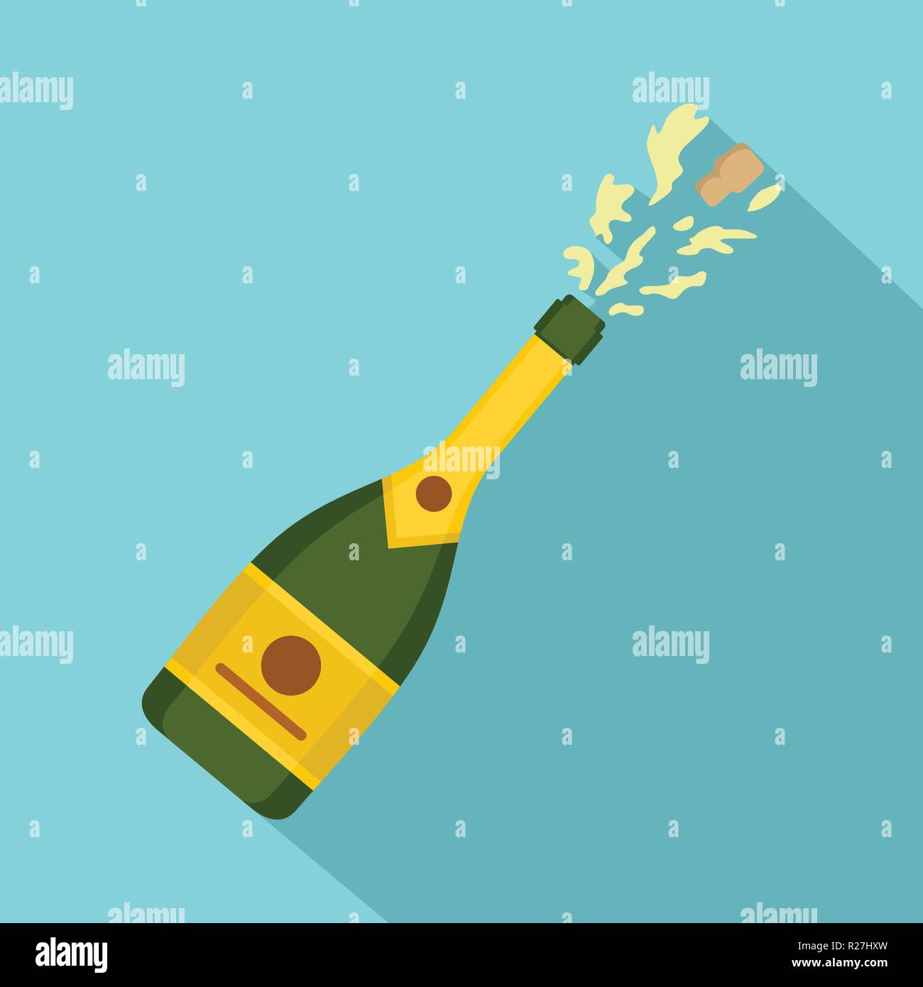 Champagne icon. Flat illustration of champagne vector icon for web ...