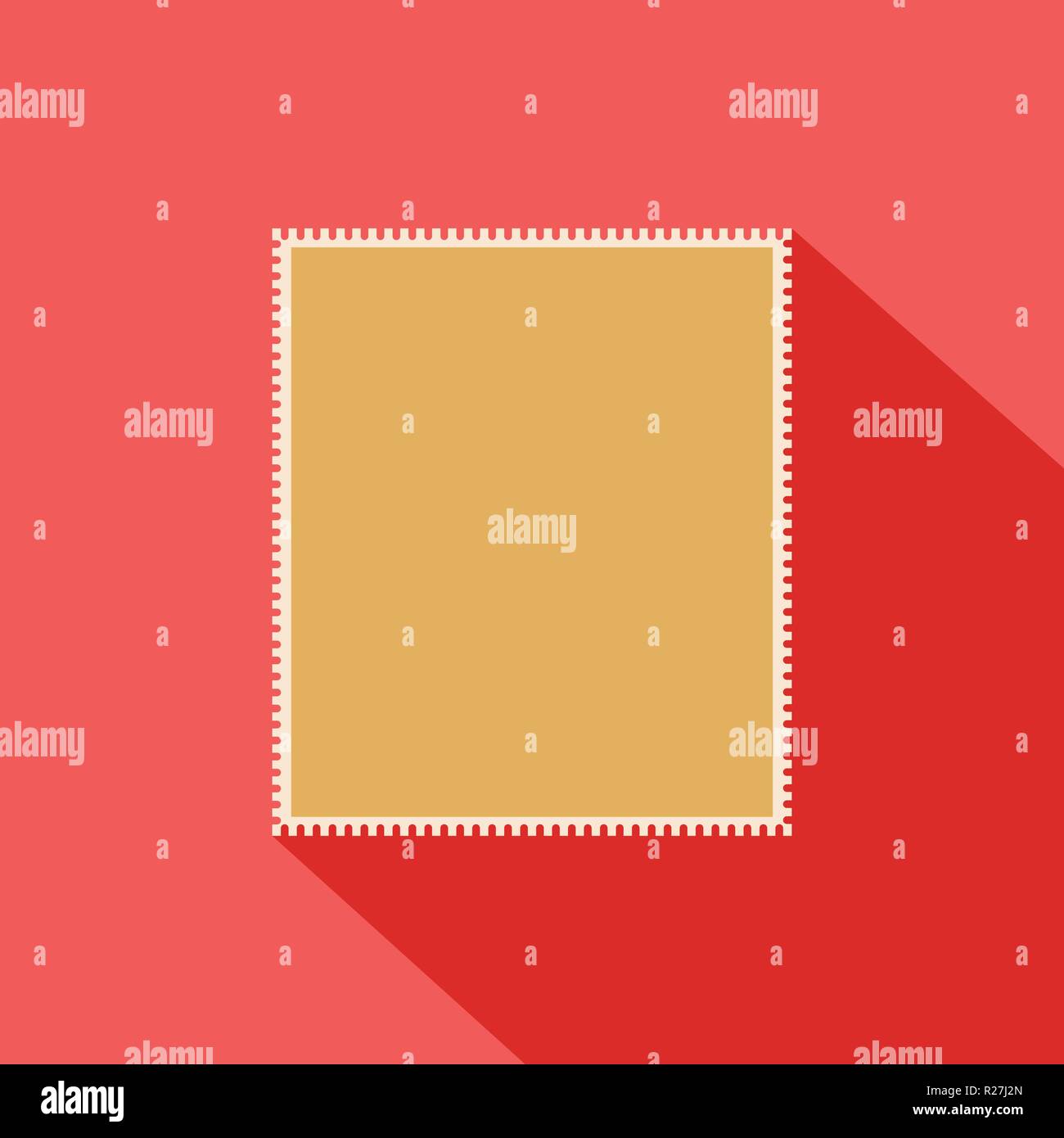 Square postage stamp icon. Flat illustration of square postage stamp ...