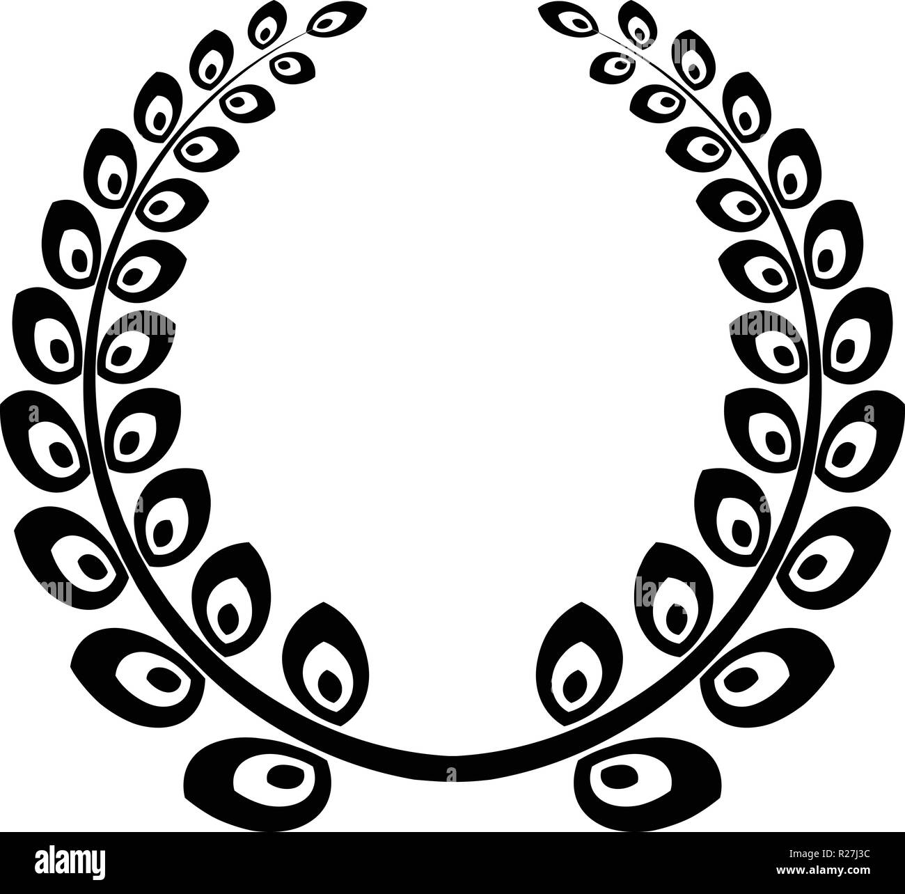 Wreath icon. Simple illustration of wreath vector icon for web Stock ...