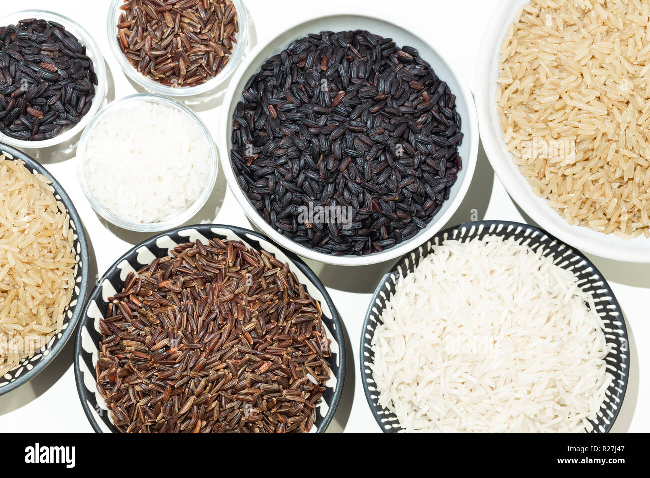 rice, different varieties of raw rice Stock Photo - Alamy