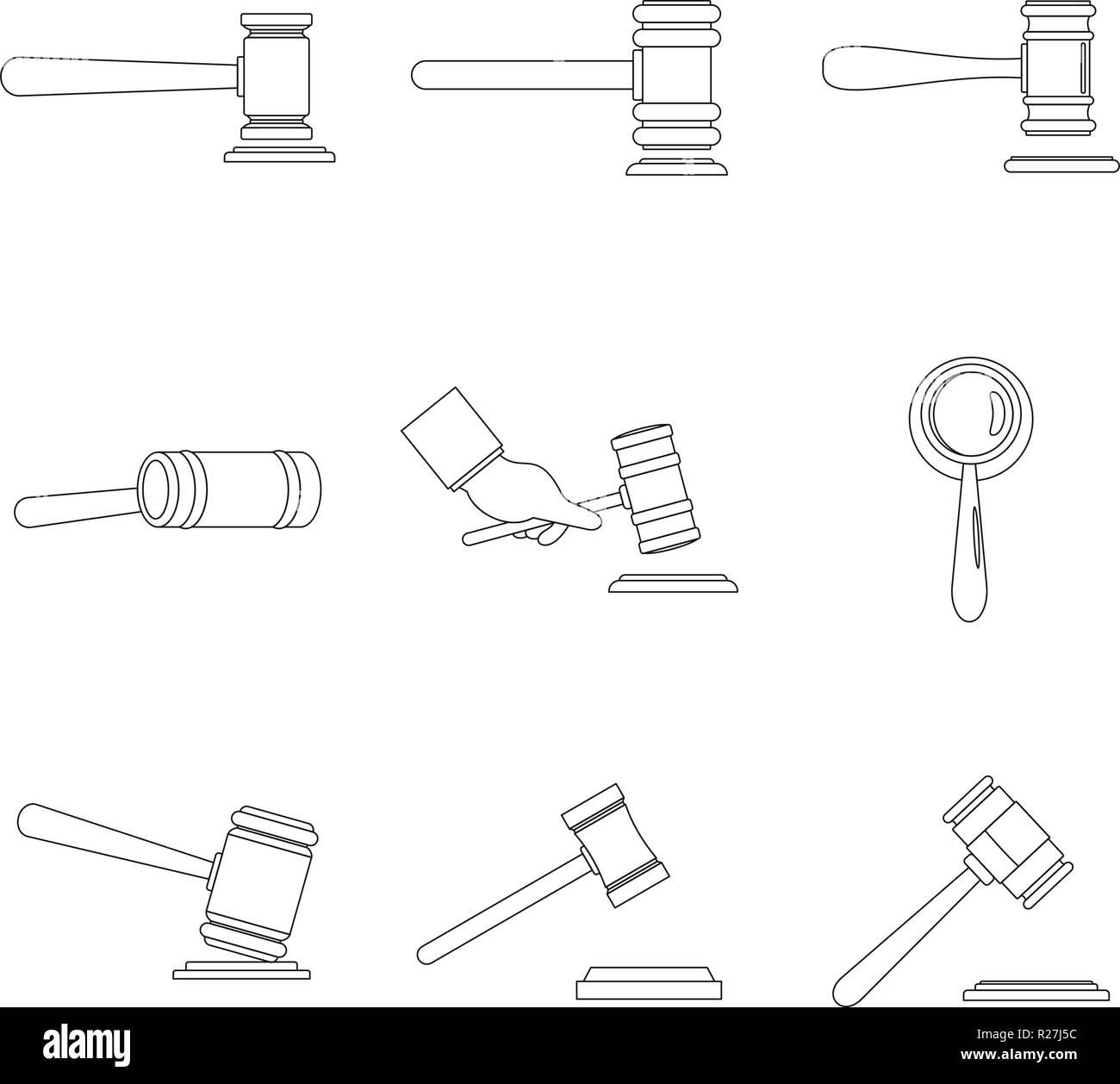 Judge pictogram hi-res stock photography and images - Alamy