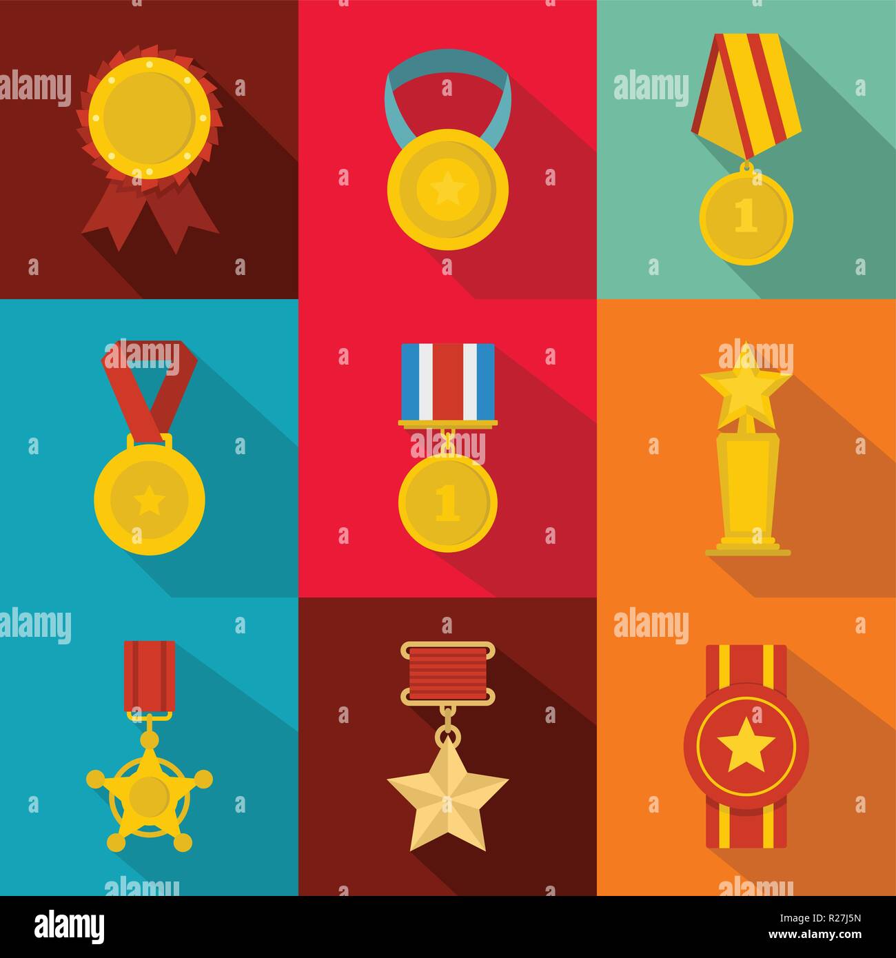 Respect icons set. flat set of 9 respect vector icons for web isolated ...