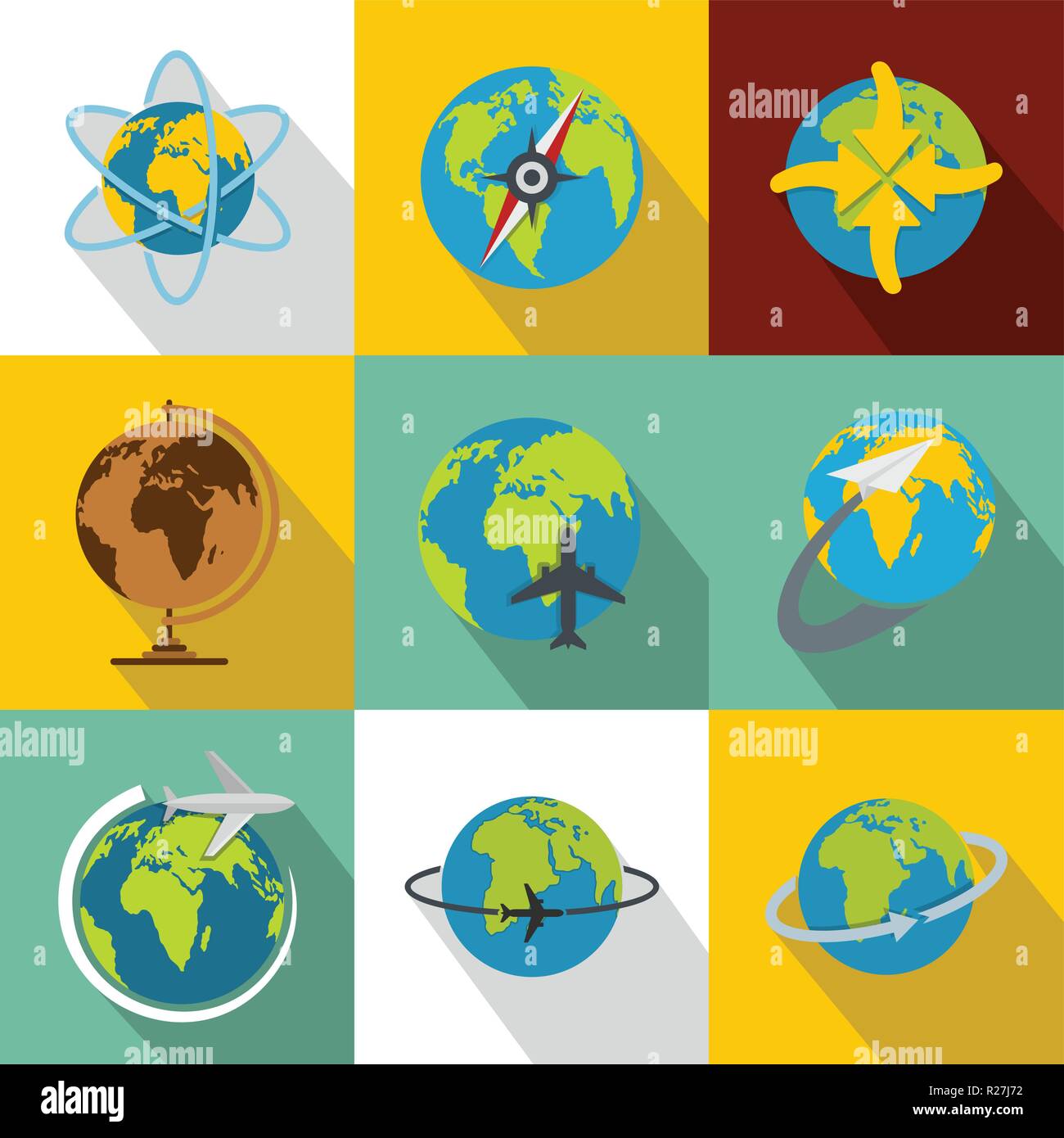 Universal peace icons set. flat set of 9 universal peace vector icons ...