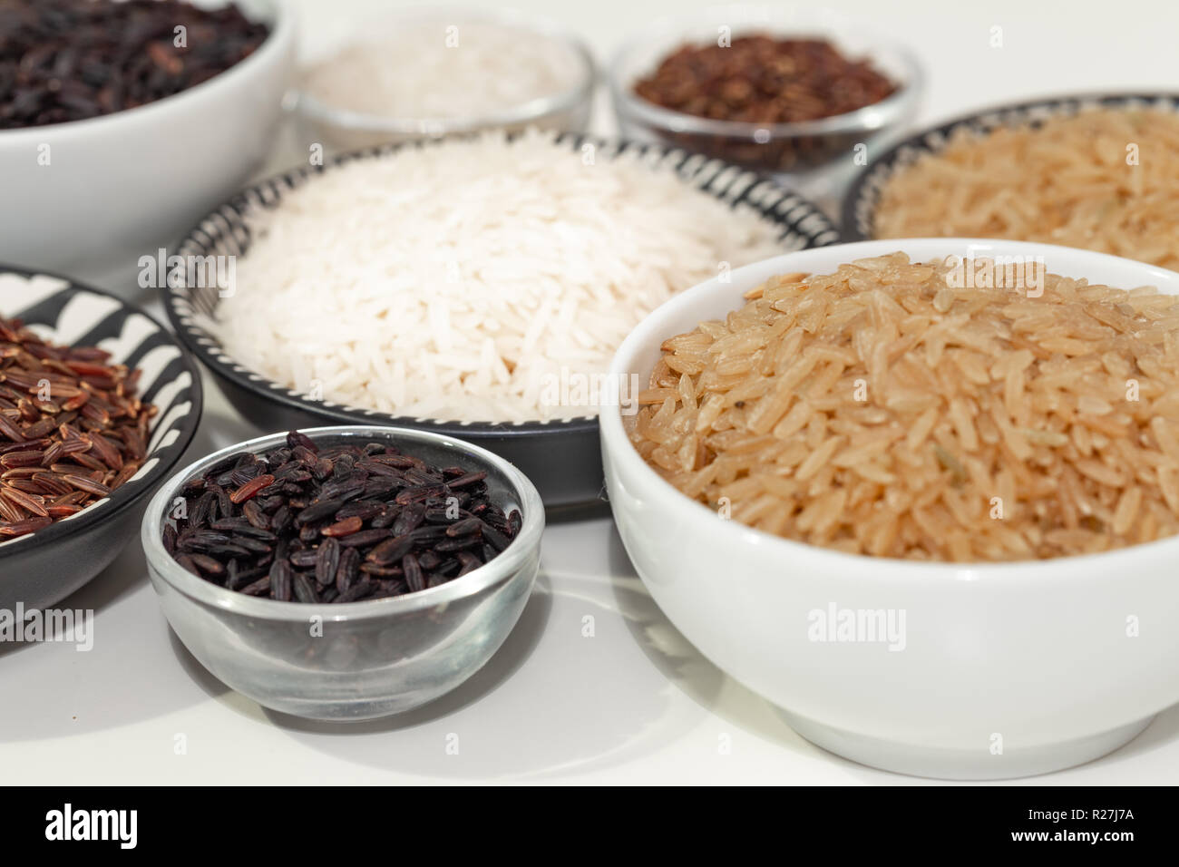 rice, different varieties of raw rice Stock Photo - Alamy