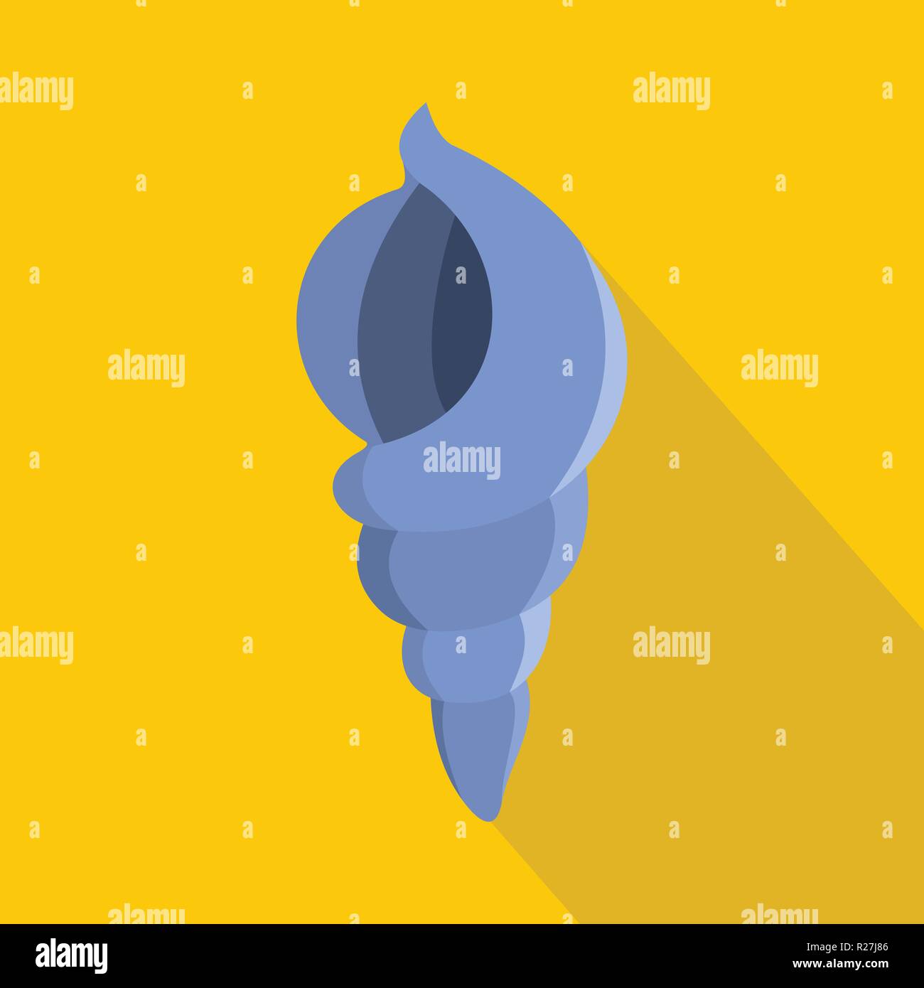 Shell as house icon. Flat illustration of shell as house vector icon ...