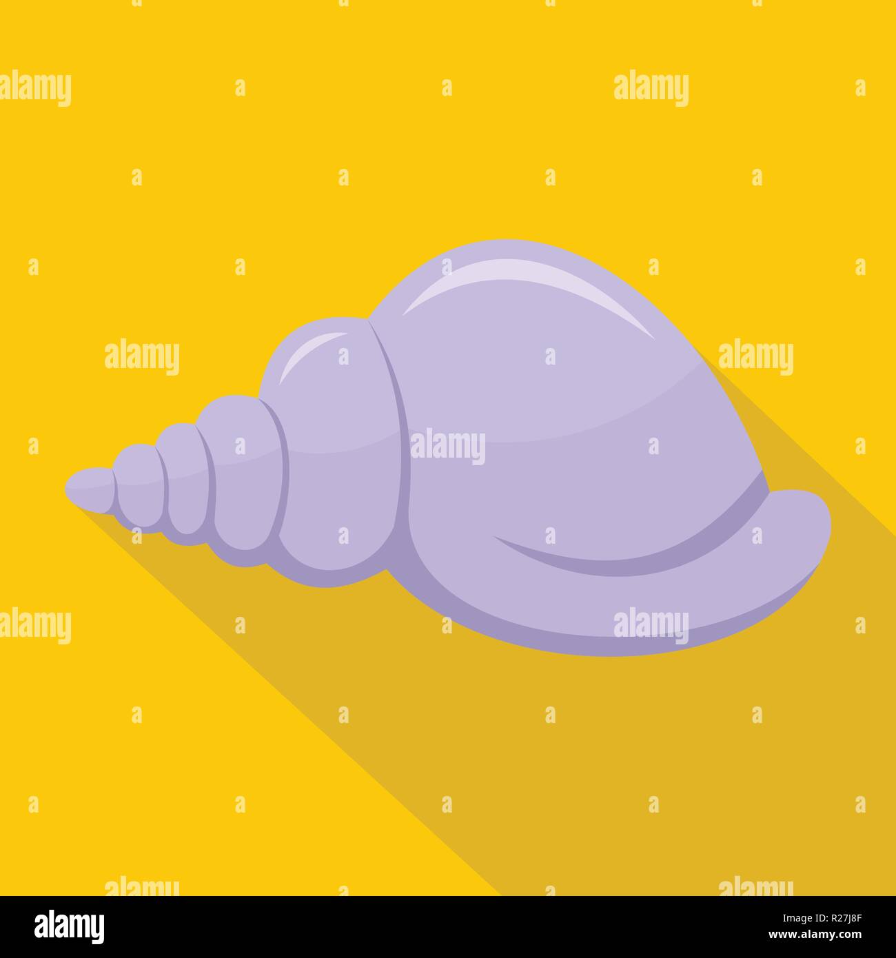 Marine shell icon. Flat illustration of marine shell vector icon for ...