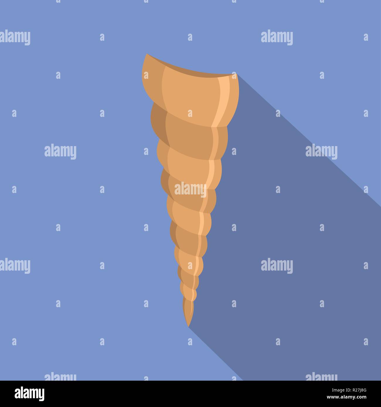 Long shell icon. Flat illustration of long shell vector icon for web ...