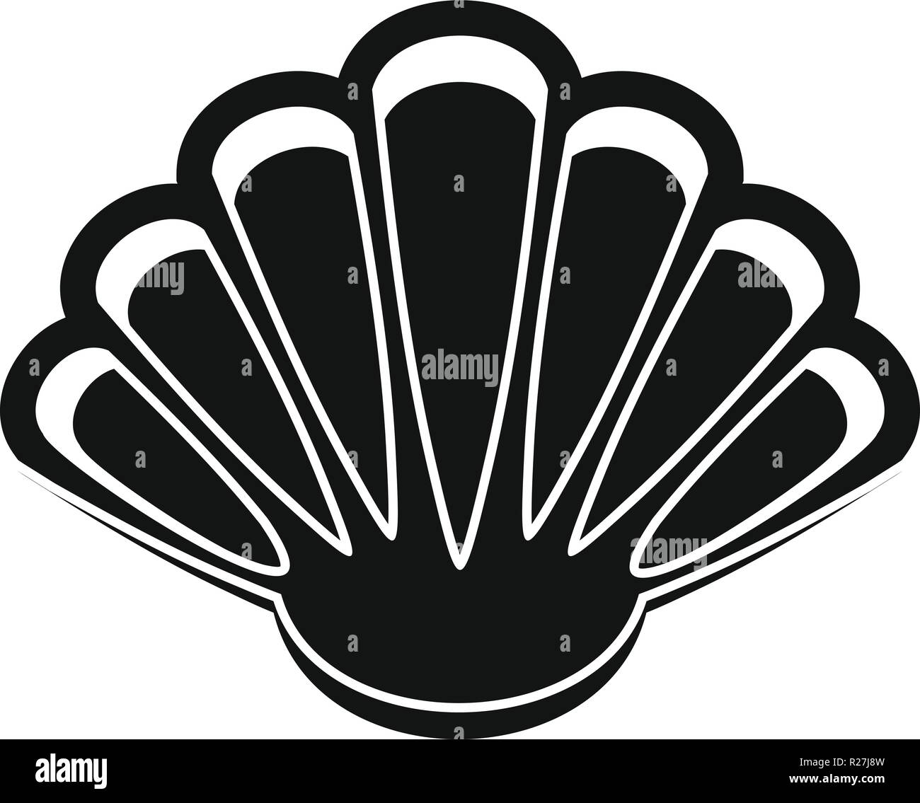 Nice shell icon. Simple illustration of nice shell vector icon for web ...