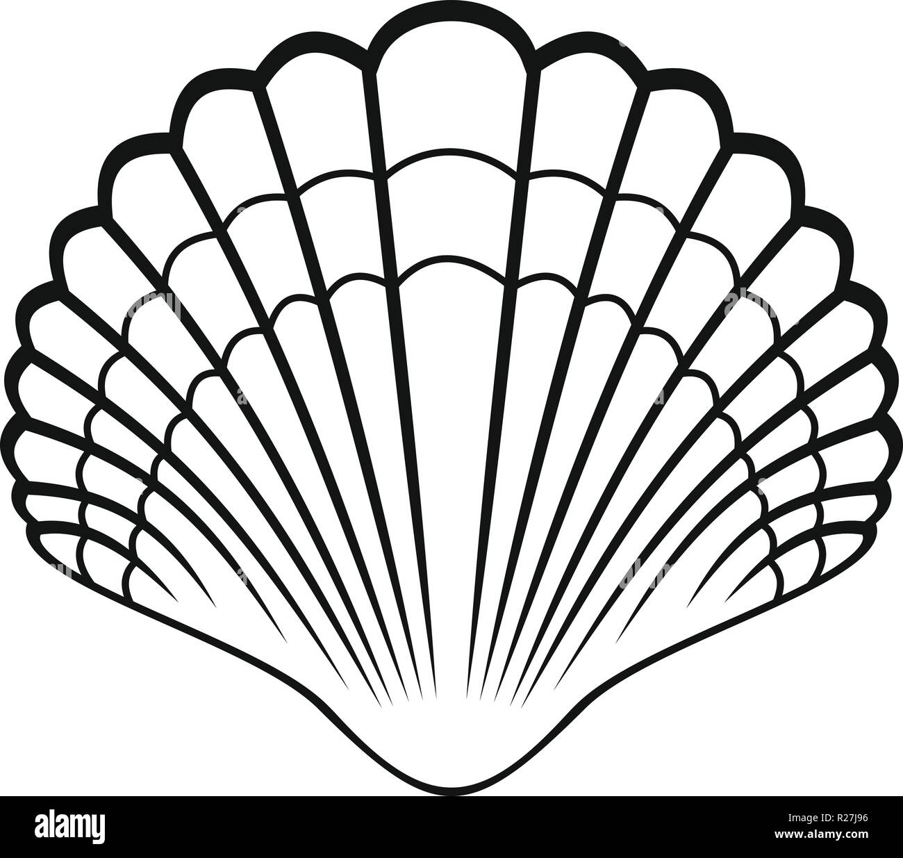 Big shell icon. Simple illustration of big shell vector icon for web ...