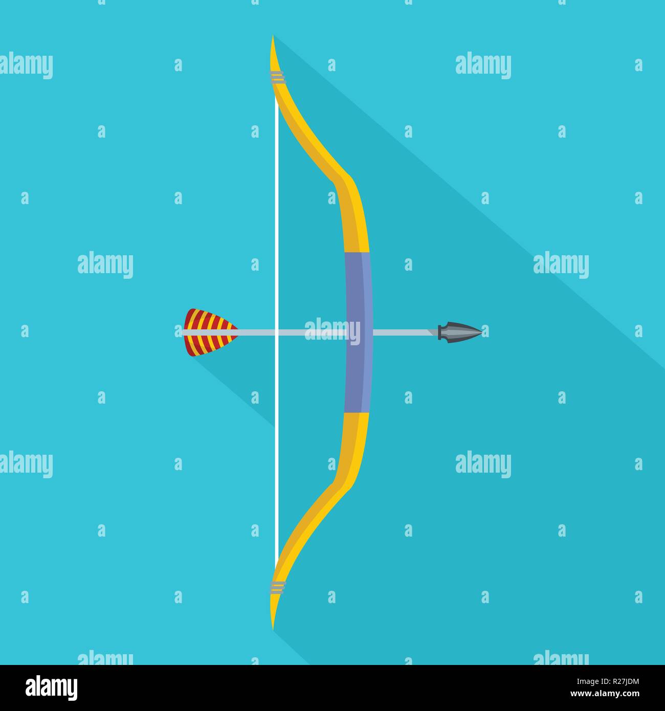 Archery game icon. Flat illustration of archery game vector icon for ...