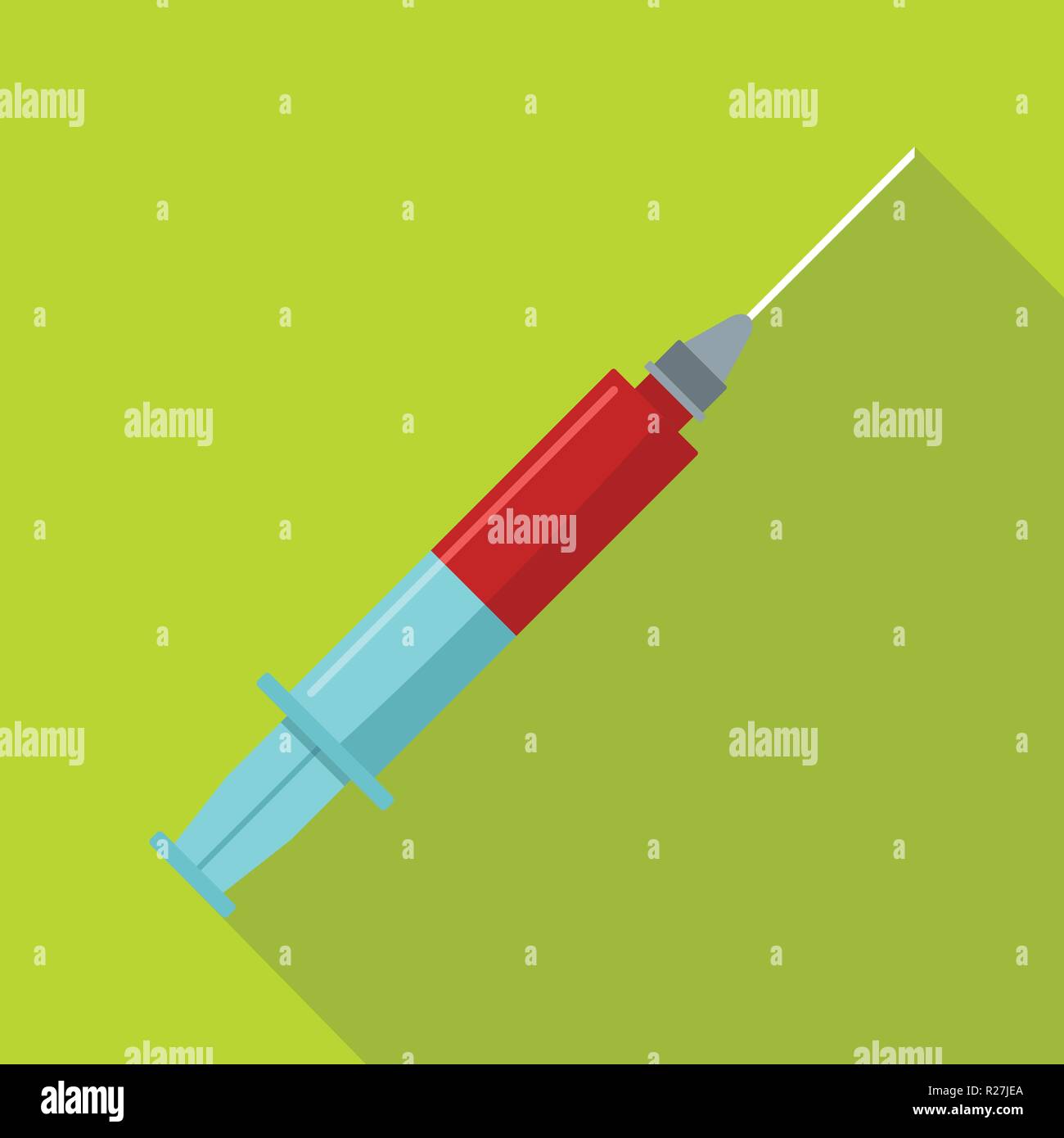 Empty syringe icon. Flat illustration of empty syringe vector icon for ...