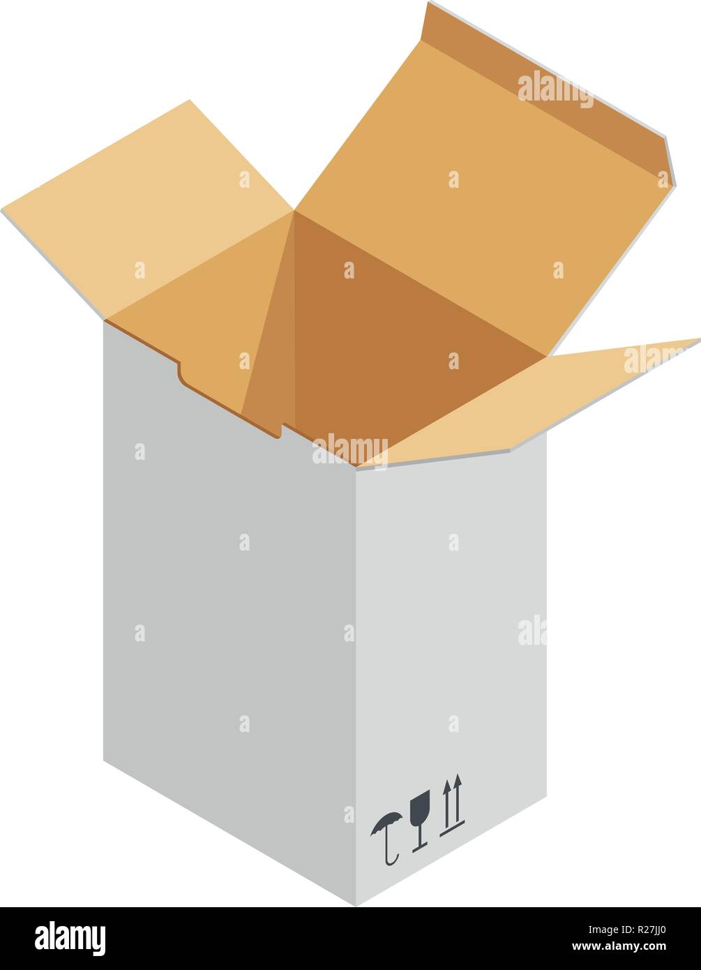 Long box icon. Isometric illustration of long box vector icon for web ...