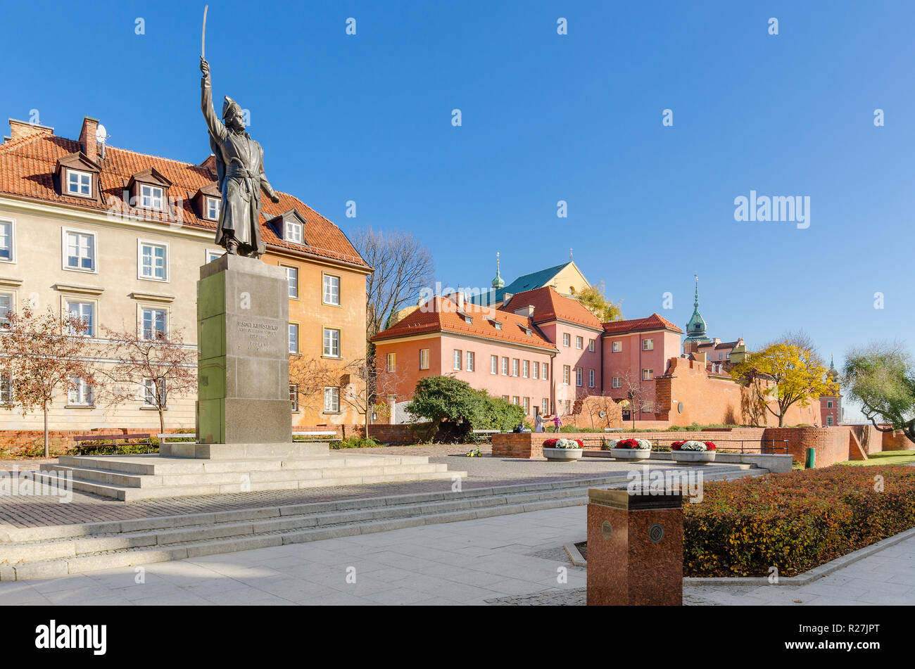 Jan Kilinski memorial, Podwale street, Old Town district, Warsaw ...