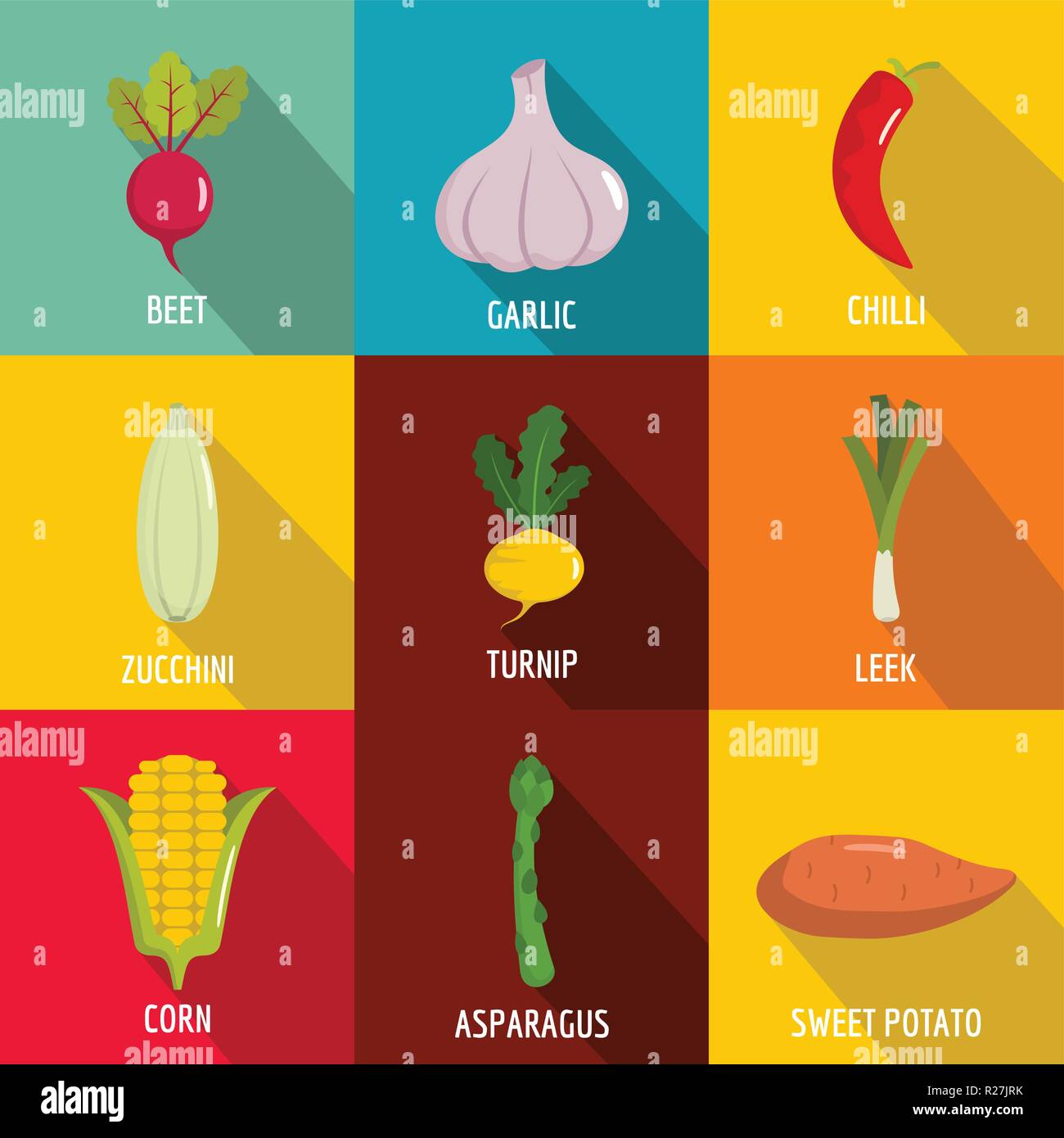 Plant food icons set. flat set of 9 plant food vector icons for web ...