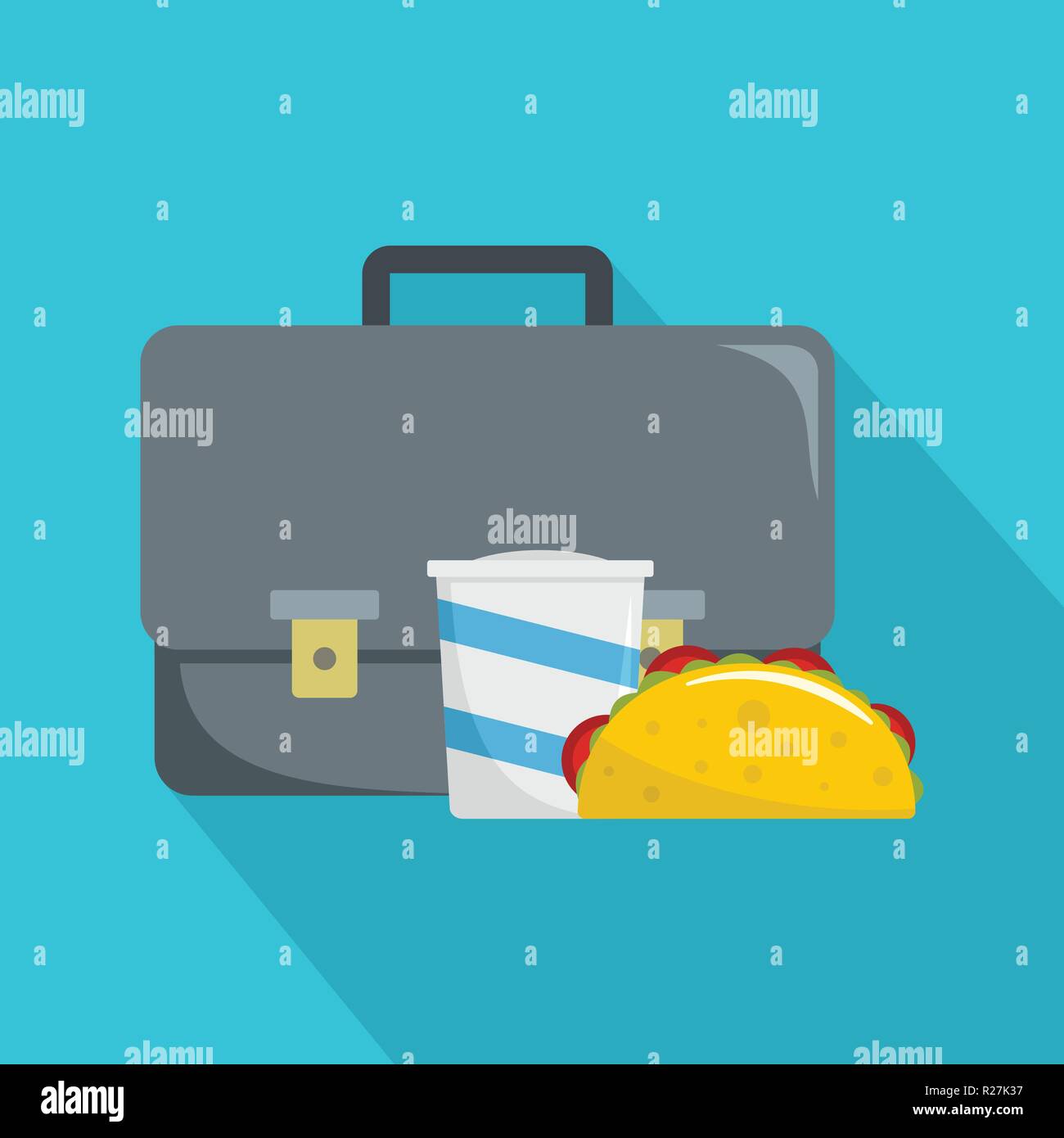 Office lunch icon. Flat illustration of office lunch vector icon for ...