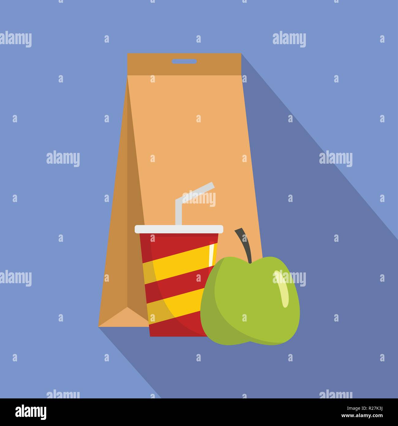 Packed lunch school Stock Vector Images - Alamy