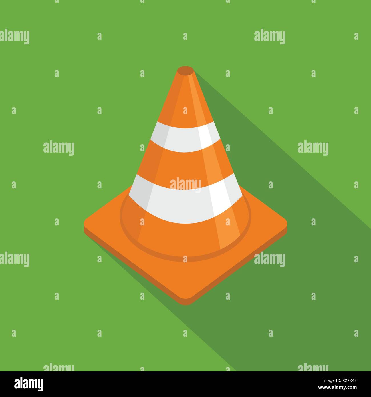 Alert cone icon. Flat illustration of alert cone vector icon for web ...