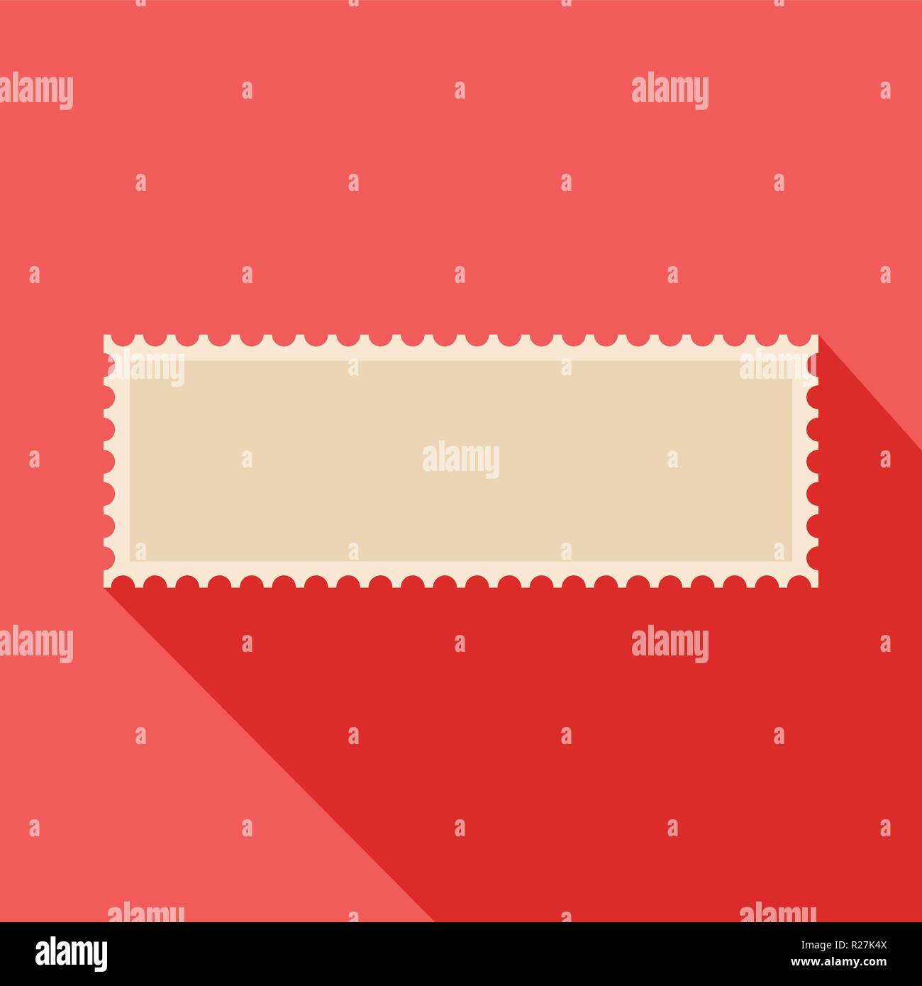 Letter postage stamp icon. Flat illustration of letter postage stamp ...