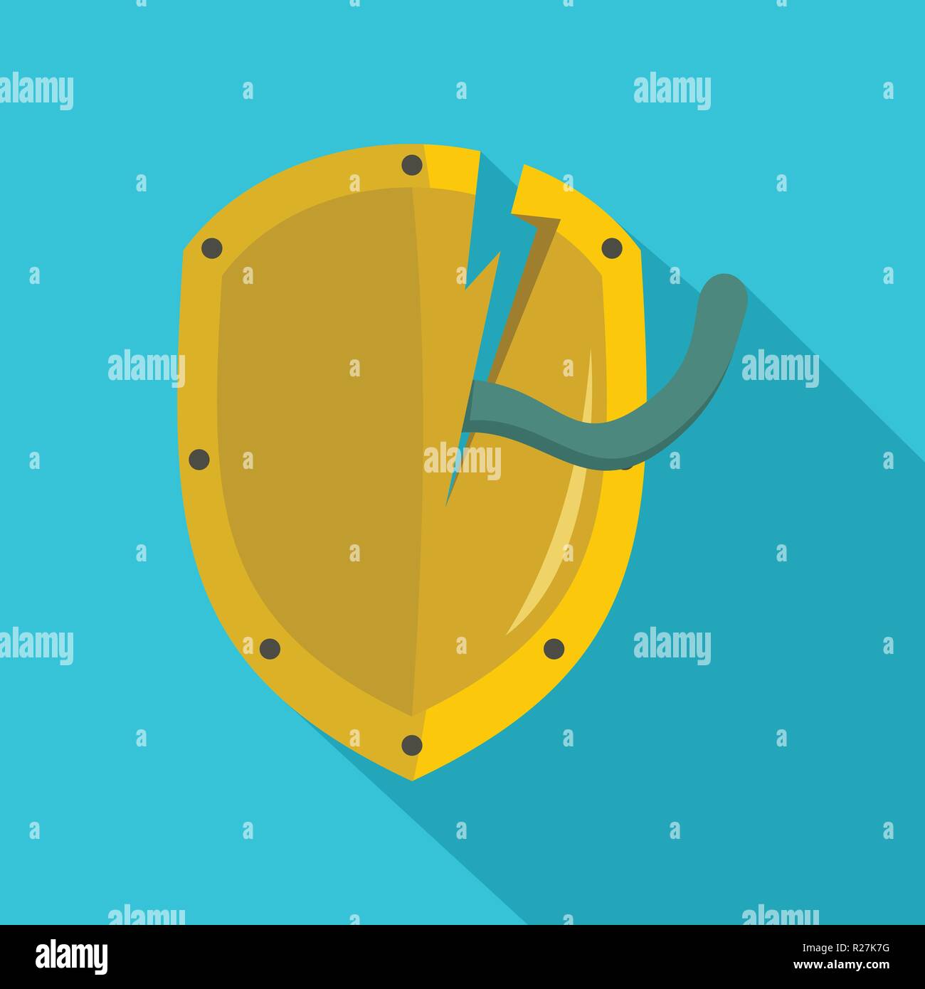 Bad security icon. Flat illustration of bad security vector icon for ...