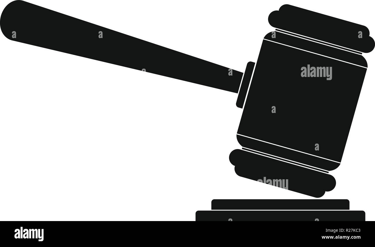 Judge gavel icon. Simple illustration of judge gavel vector icon for ...