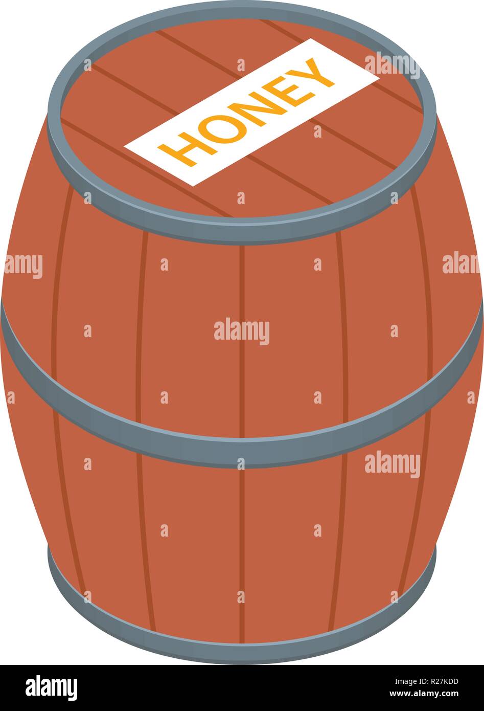 Barrel icon. Isometric illustration of barrel vector icon for web Stock ...