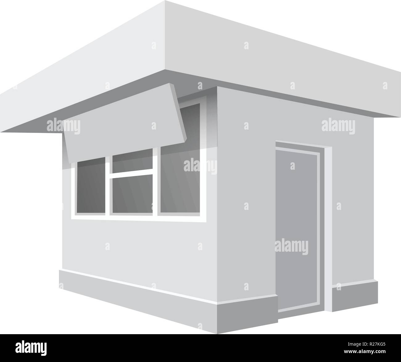 Small shop mockup. Realistic illustration of small shop vector mockup ...