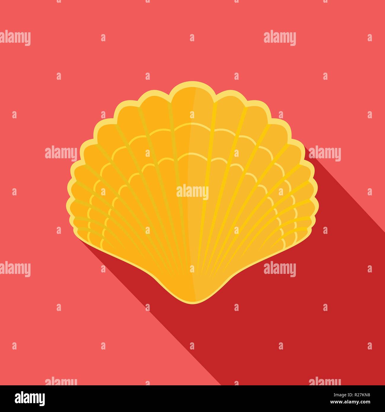 Big shell icon. Flat illustration of big shell vector icon for web ...