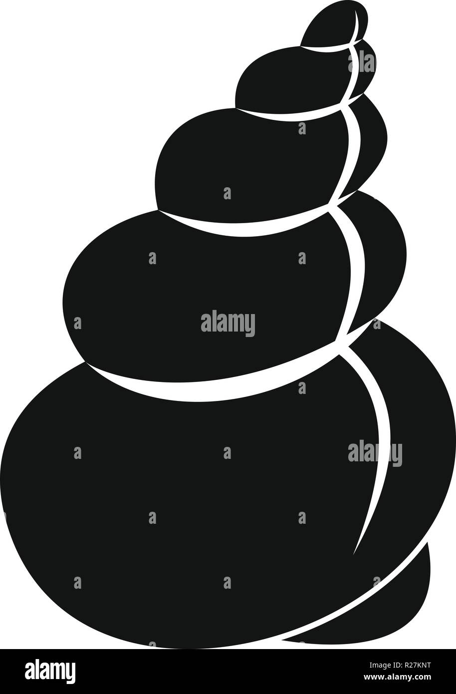 Twisted shell icon. Simple illustration of twisted shell vector icon ...