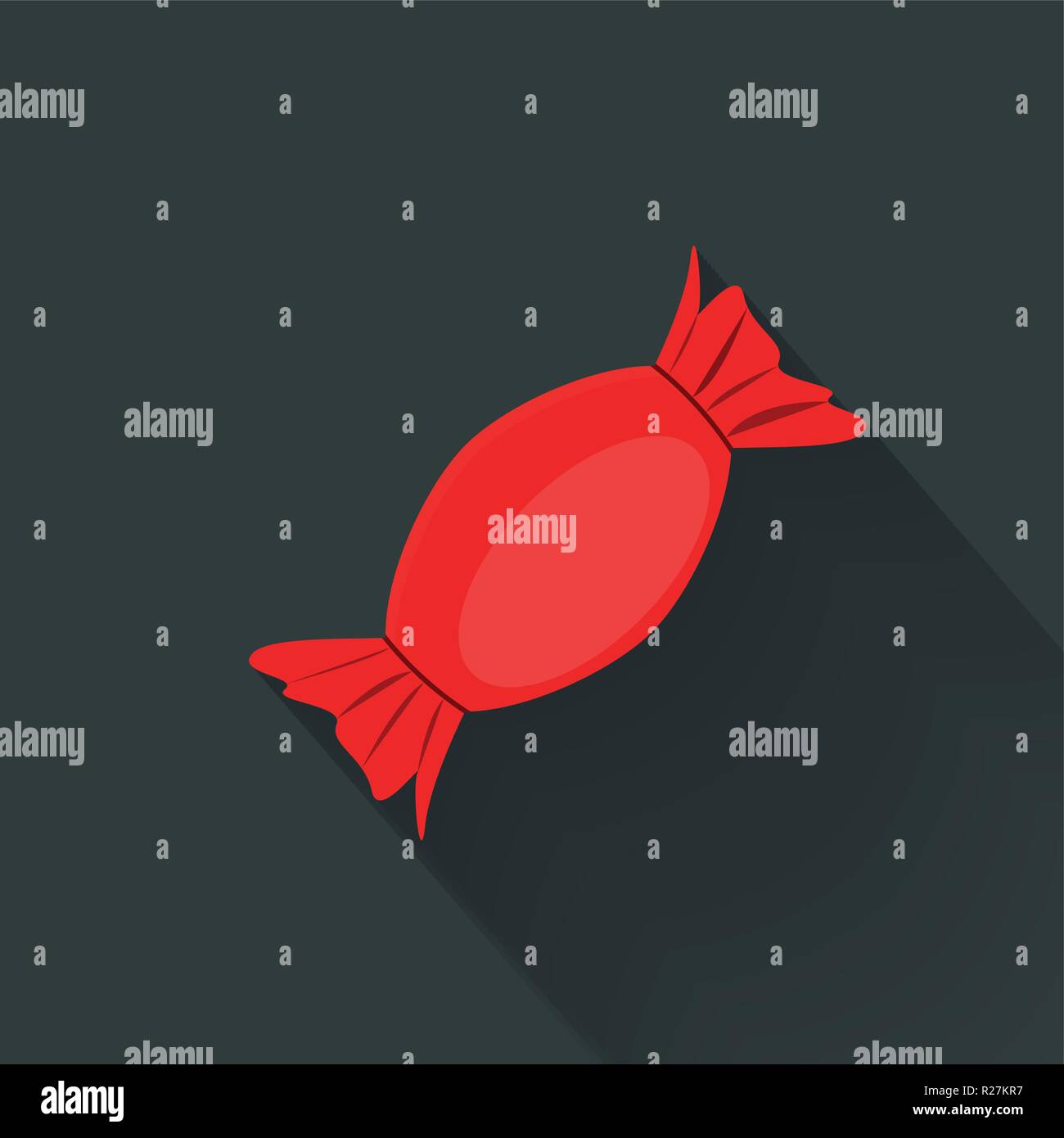 Christmas red candy flat Stock Vector Images - Alamy