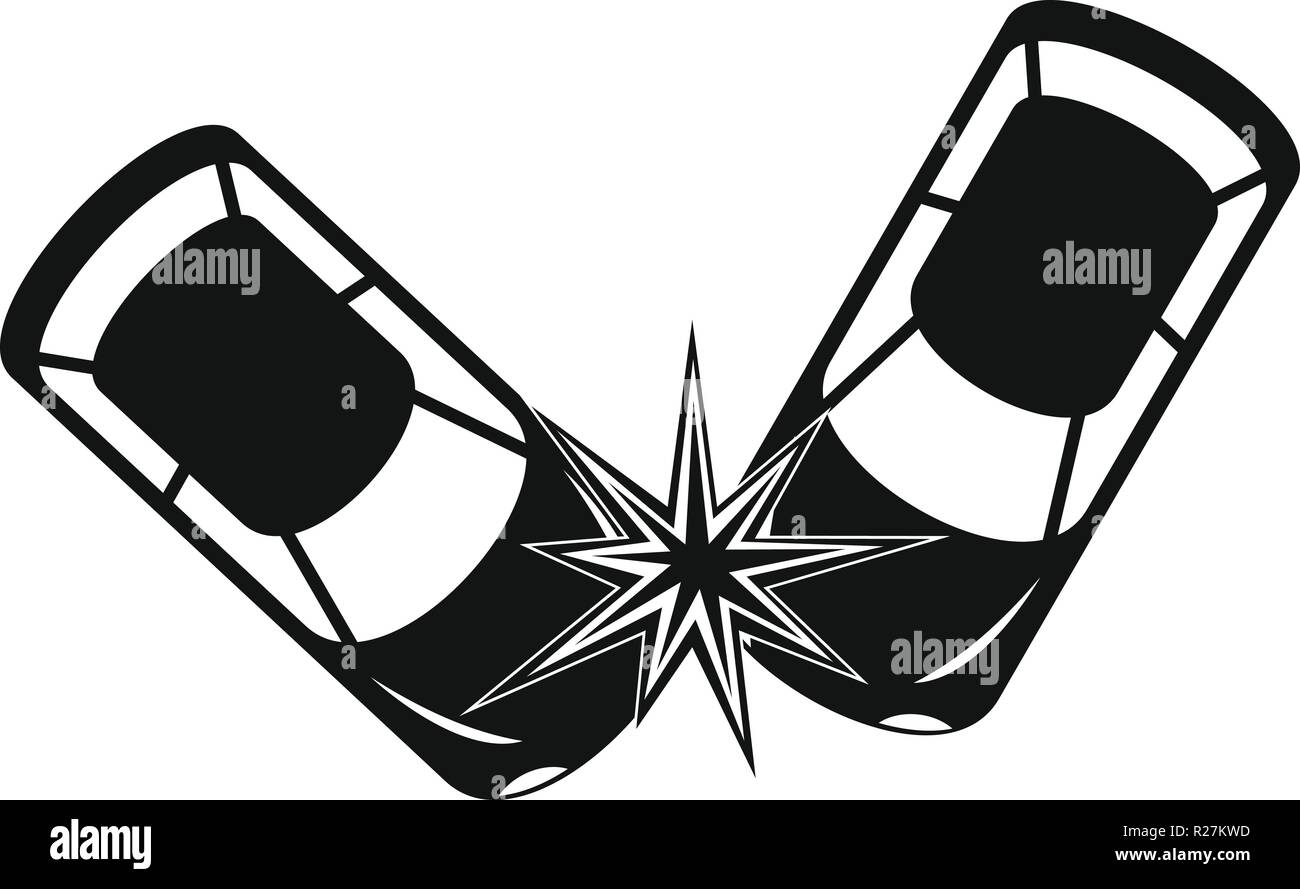 Hard collision icon. Simple illustration of hard collision vector icon ...